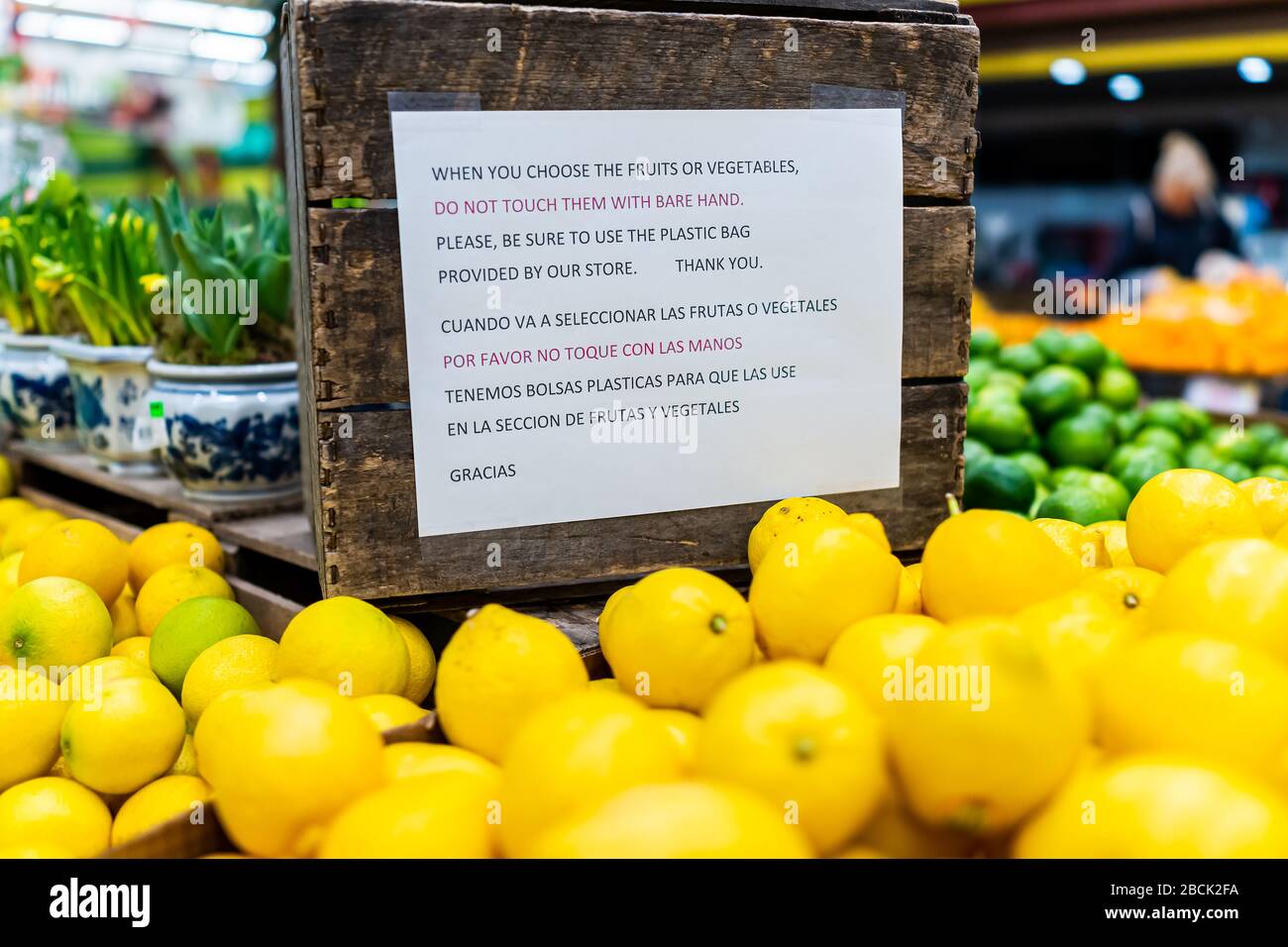 Instore grocery food shop store indoor inside sign request for ...