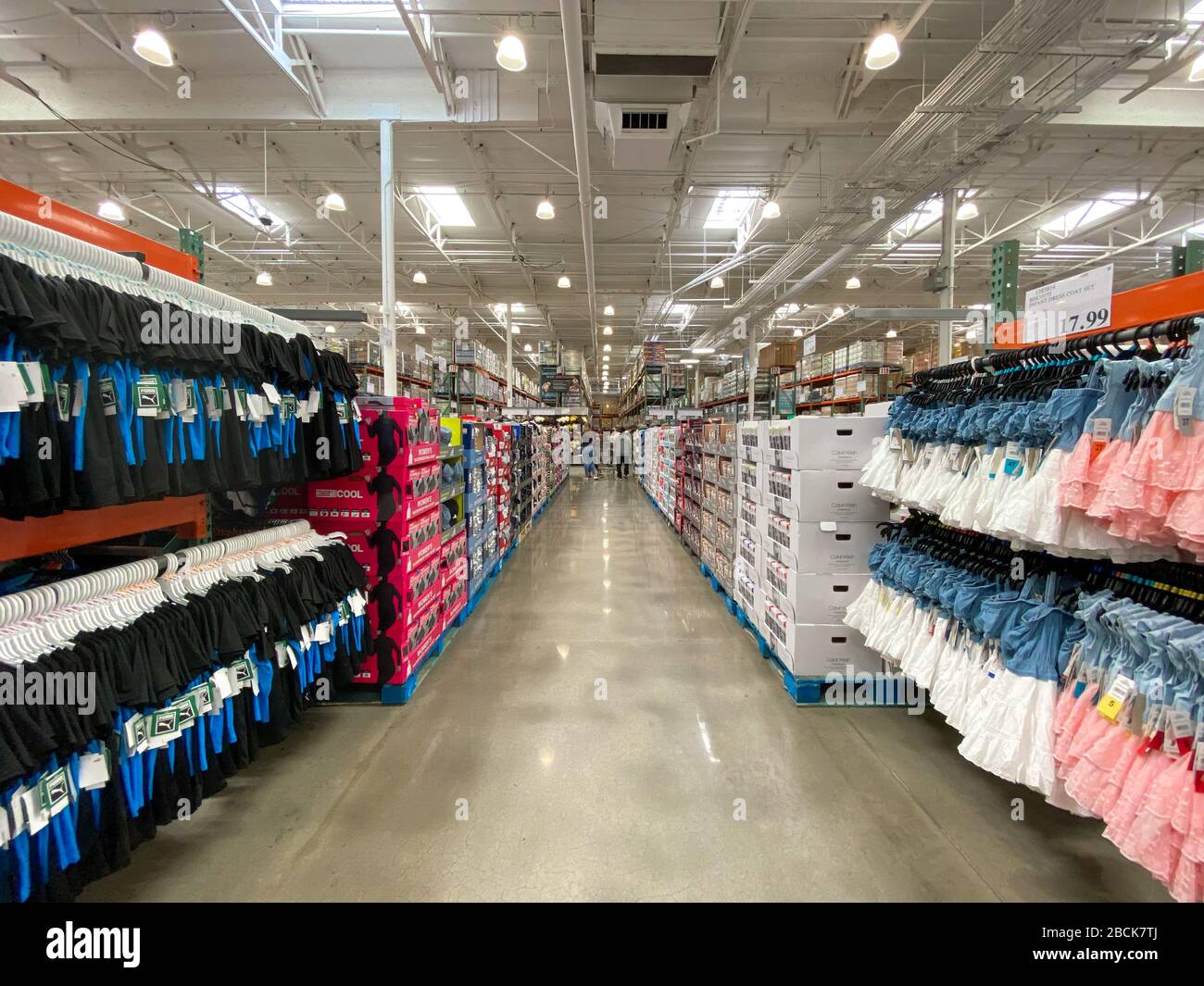 Ailse in a Costco store different products. Costco Wholesale ...