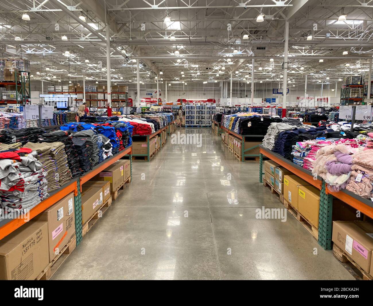 Ailse in a Costco store different products. Costco Wholesale ...