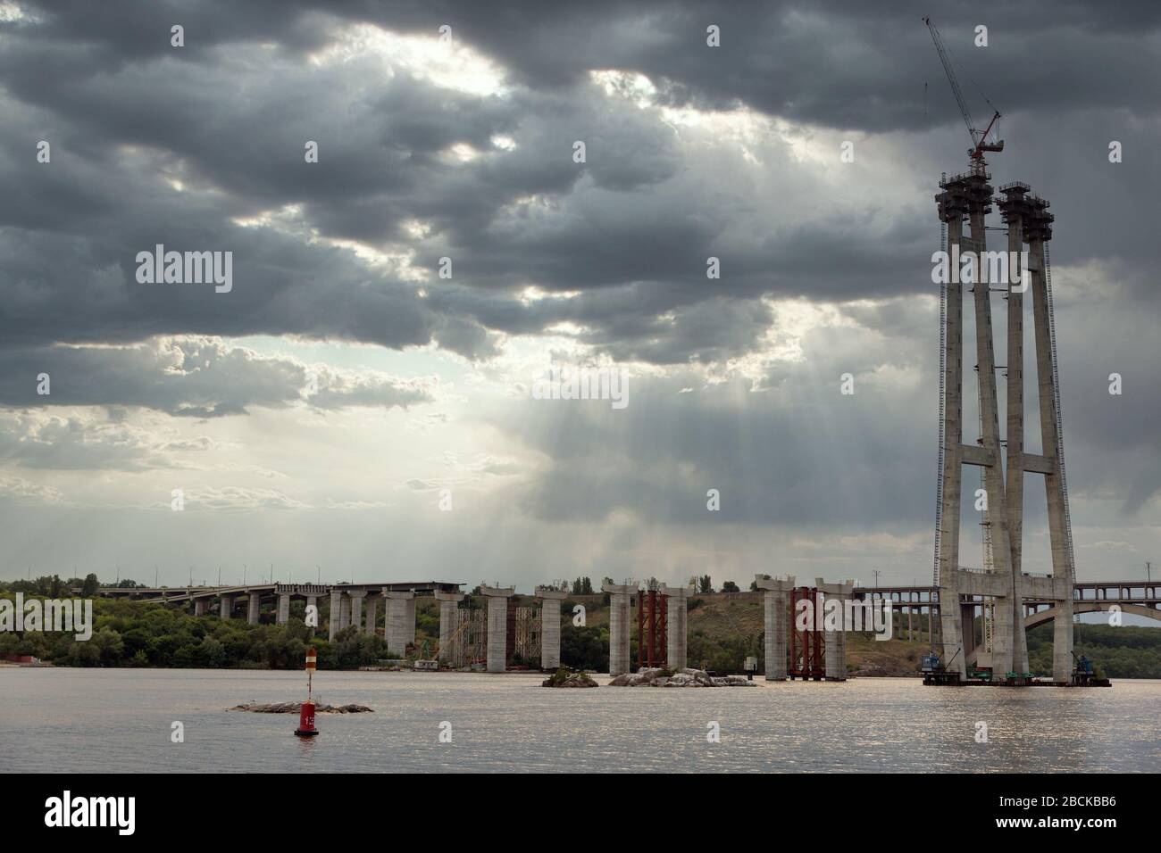 Building preobrazhensky bridge across hi-res stock photography and ...