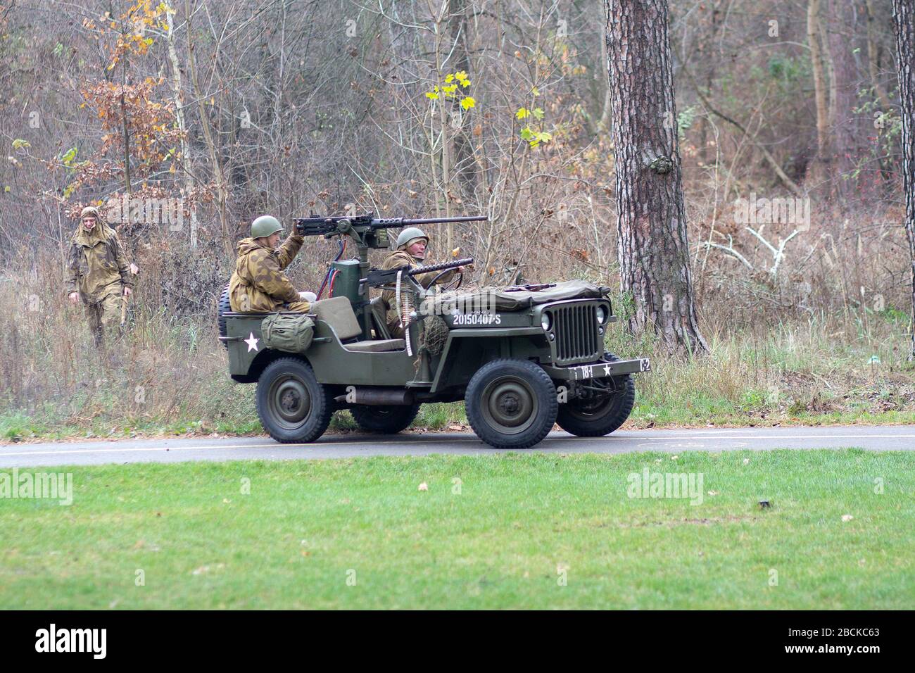 Vorzel, Ukraine - November 3, 2019: People in the form of Red Army ...