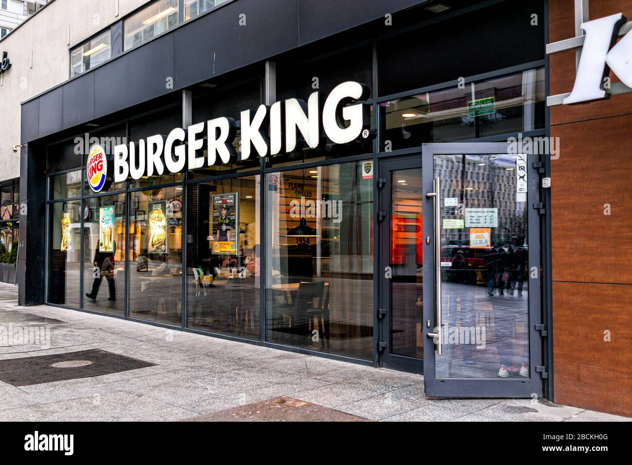 Warsaw Poland January 22 2020 Burger King Fast Food Chain warsaw-poland-january-22-2020-burger-king-fast-food-chain