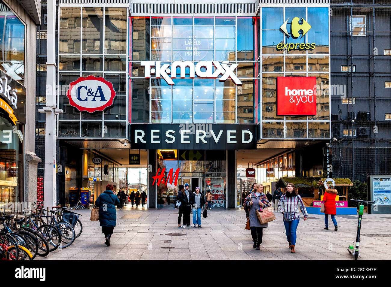 Warsaw, Poland - January 22, 2020: TK Maxx discount outlet store sign ...