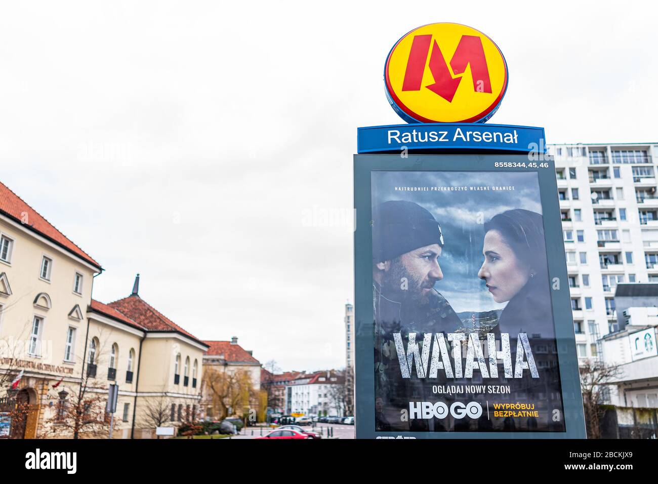 Warsaw, Poland - December 25, 2019: Architecture exterior of train ...