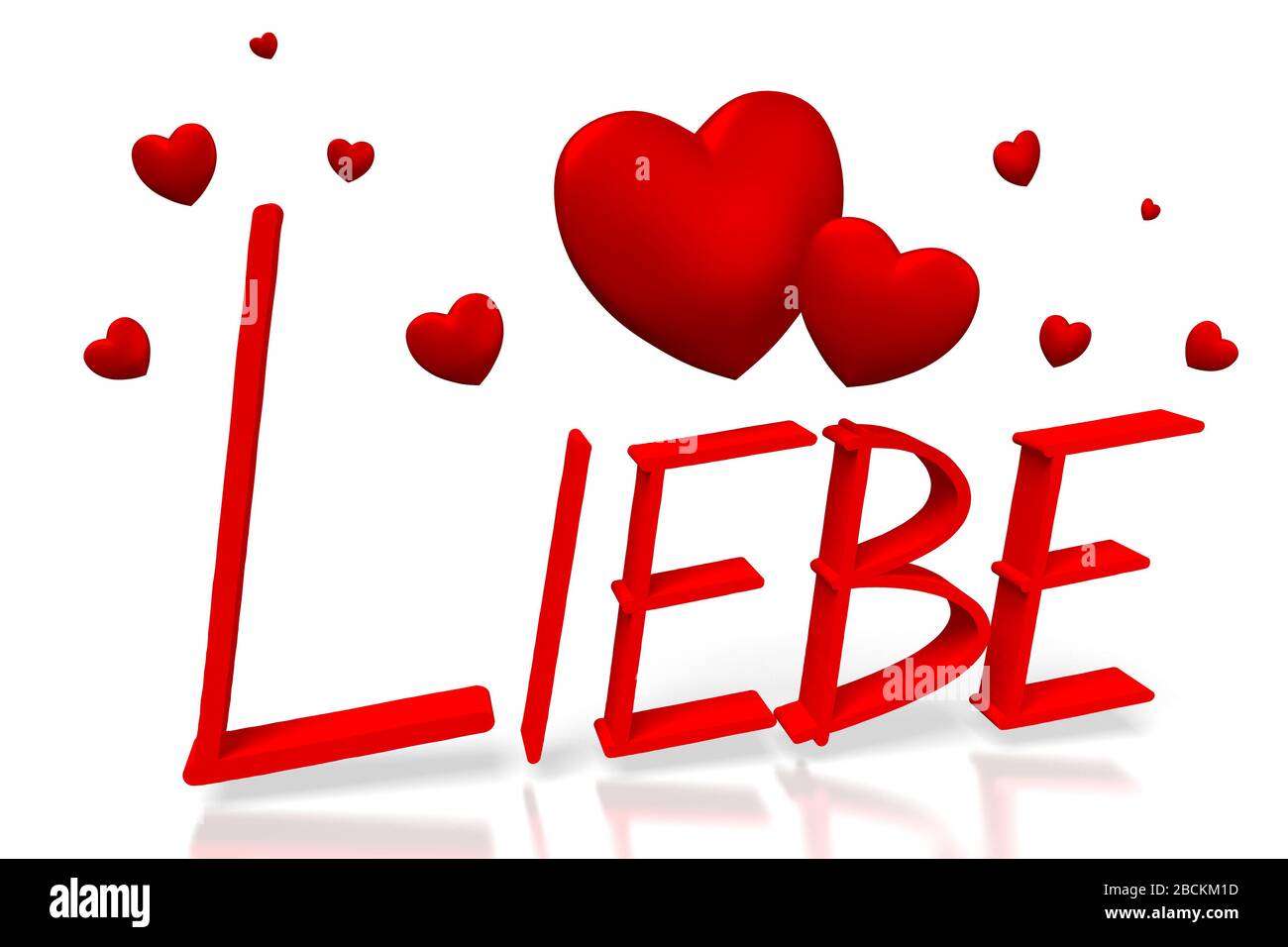3D Liebie - love in German Stock Photo - Alamy