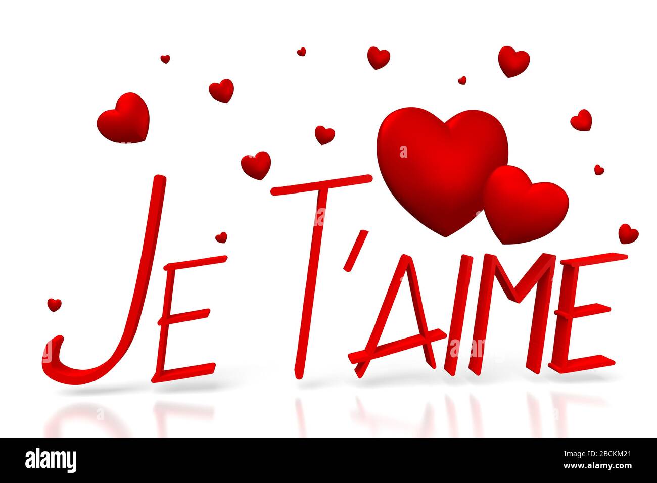 3D Jet T'aime - I love you - French Stock Photo - Alamy