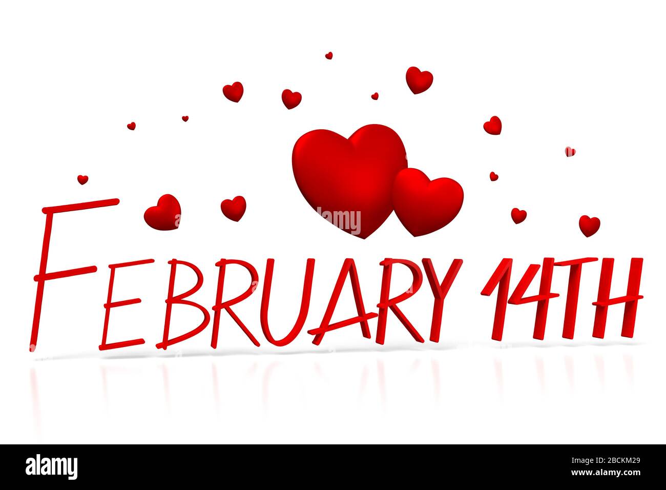 3D February 14th card Stock Photo - Alamy