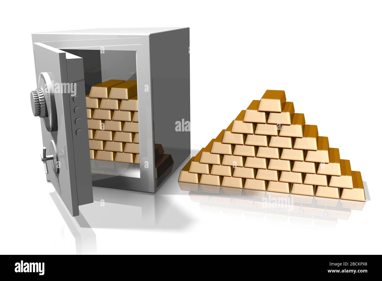 3D vault, gold - bank concept Stock Photo - Alamy