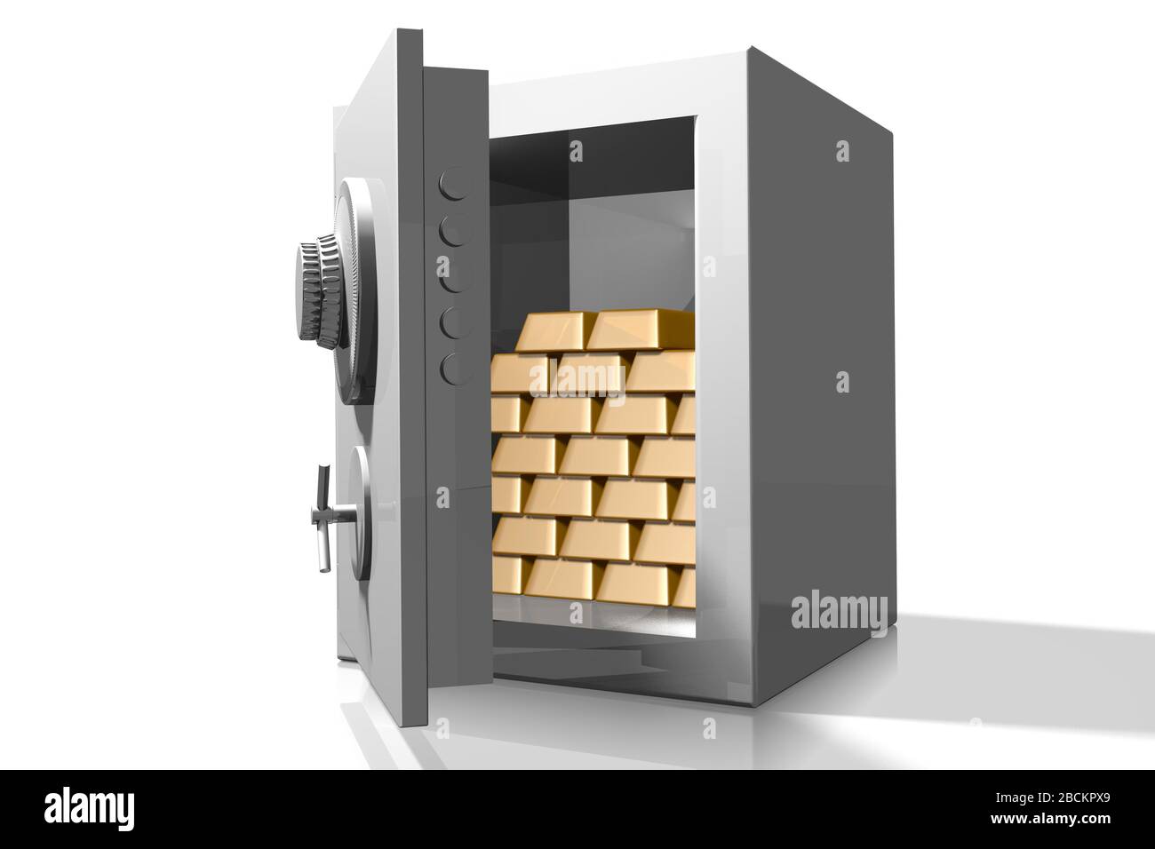 3D vault, gold - bank concept Stock Photo - Alamy