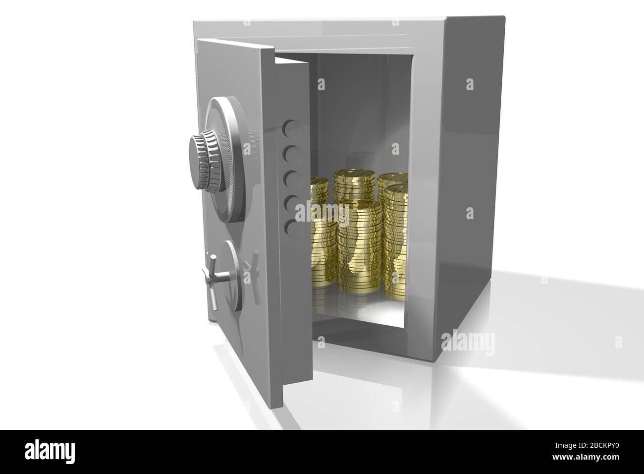 3D vault with money - bank concept Stock Photo - Alamy