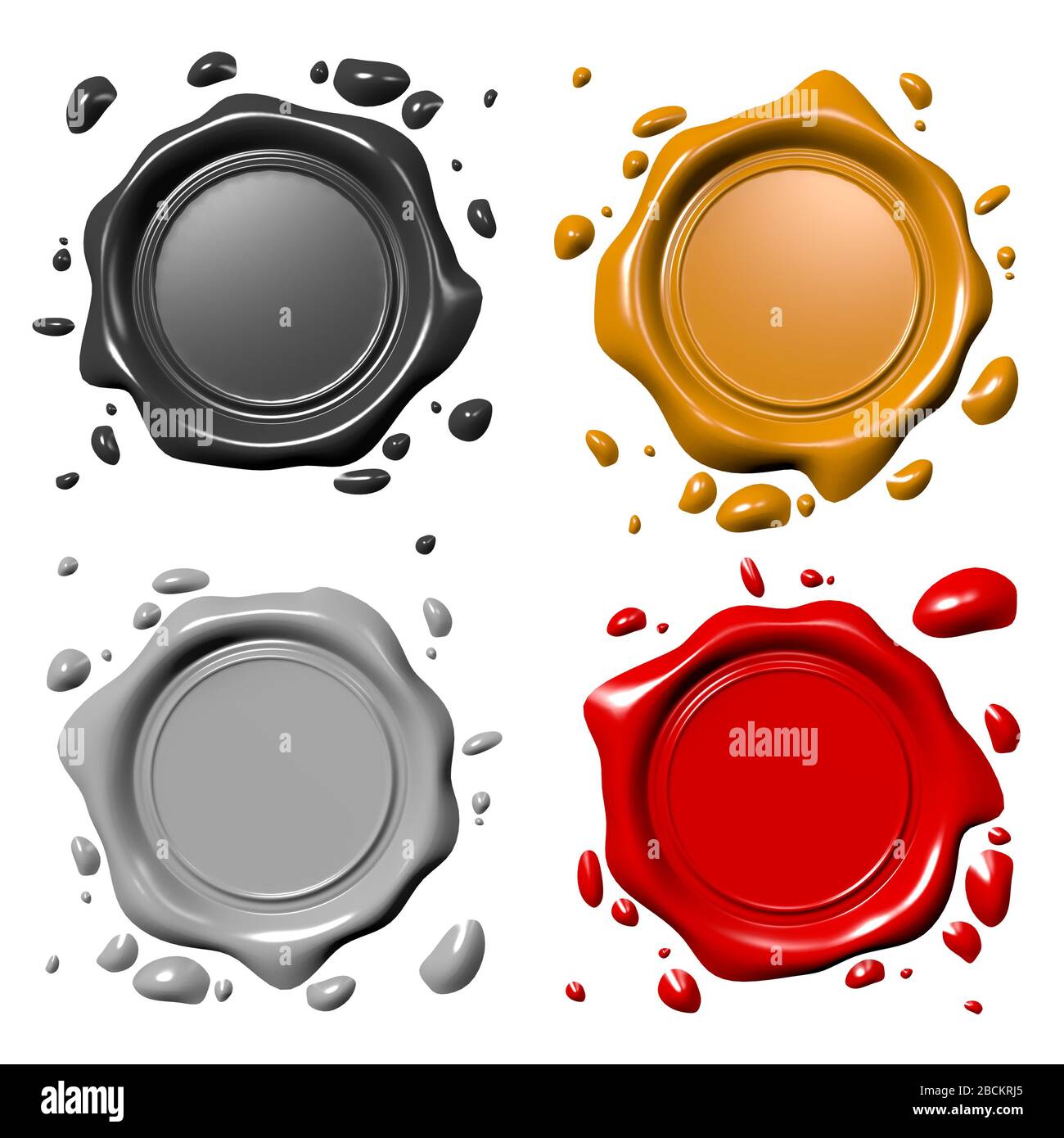 3D wax seals/ emblems Stock Photo - Alamy