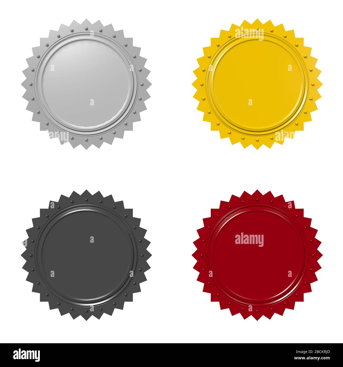 3D badges/ emblems illustration - set Stock Photo - Alamy