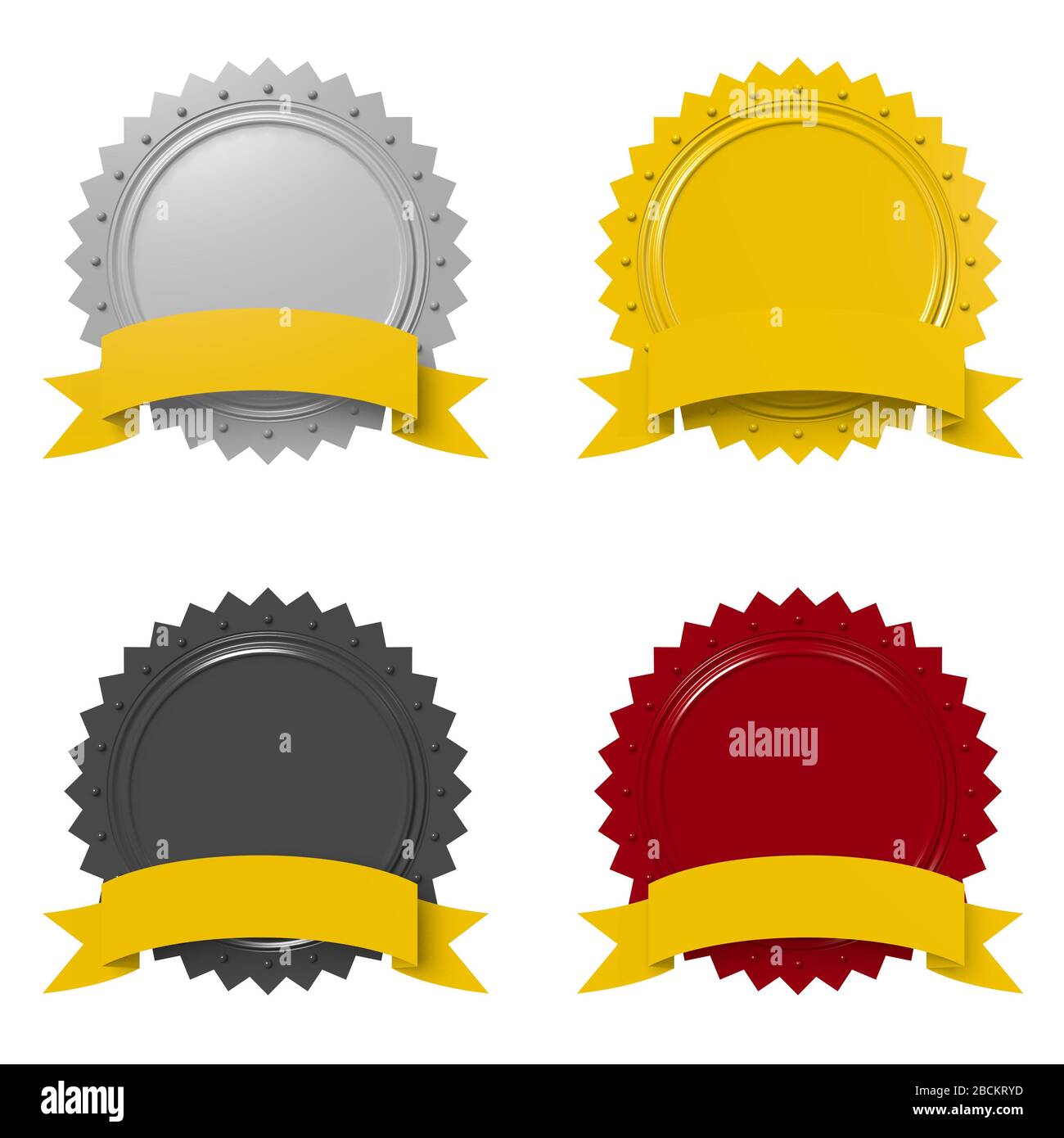 3D badges illustration - set Stock Photo - Alamy