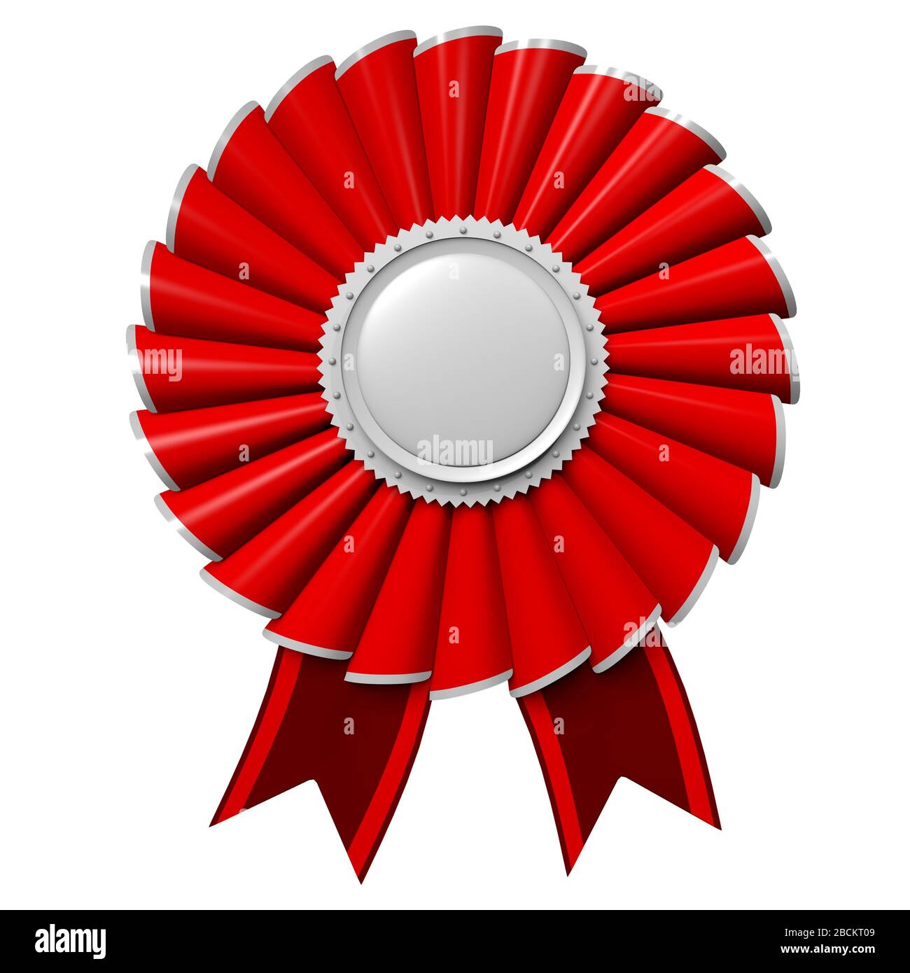 3D badge/ emblem illustration, white background Stock Photo - Alamy