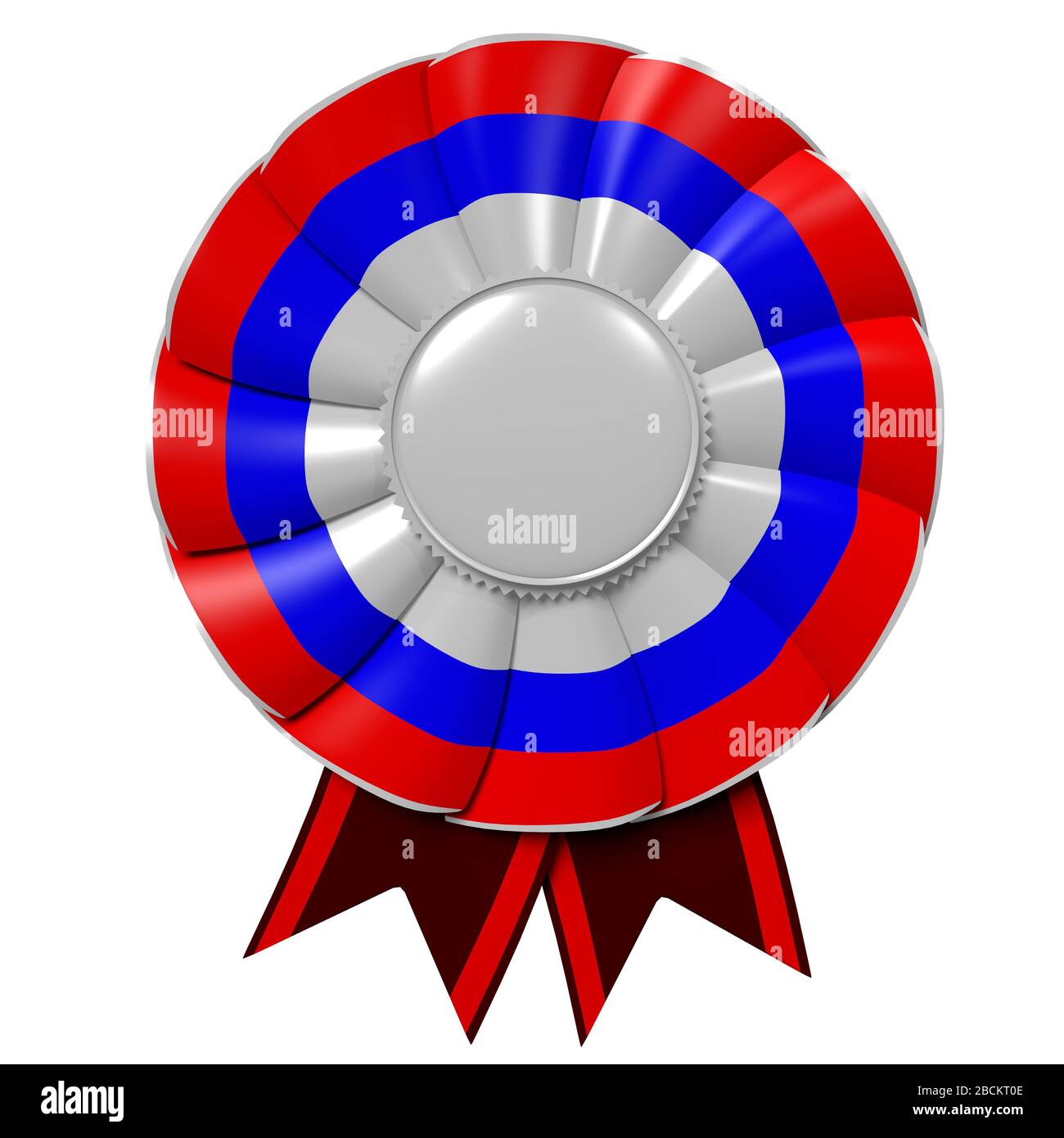 3D badge/ emblem illustration, white background Stock Photo - Alamy