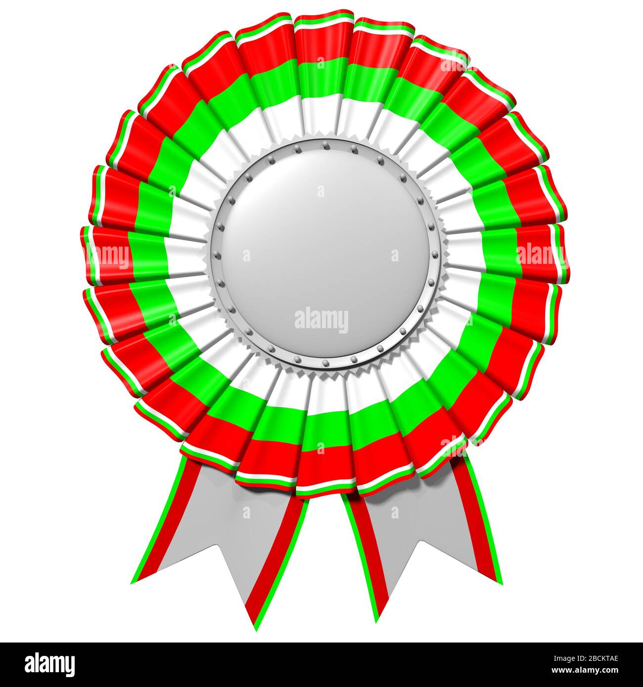 3D badge/ emblem illustration, white background Stock Photo - Alamy