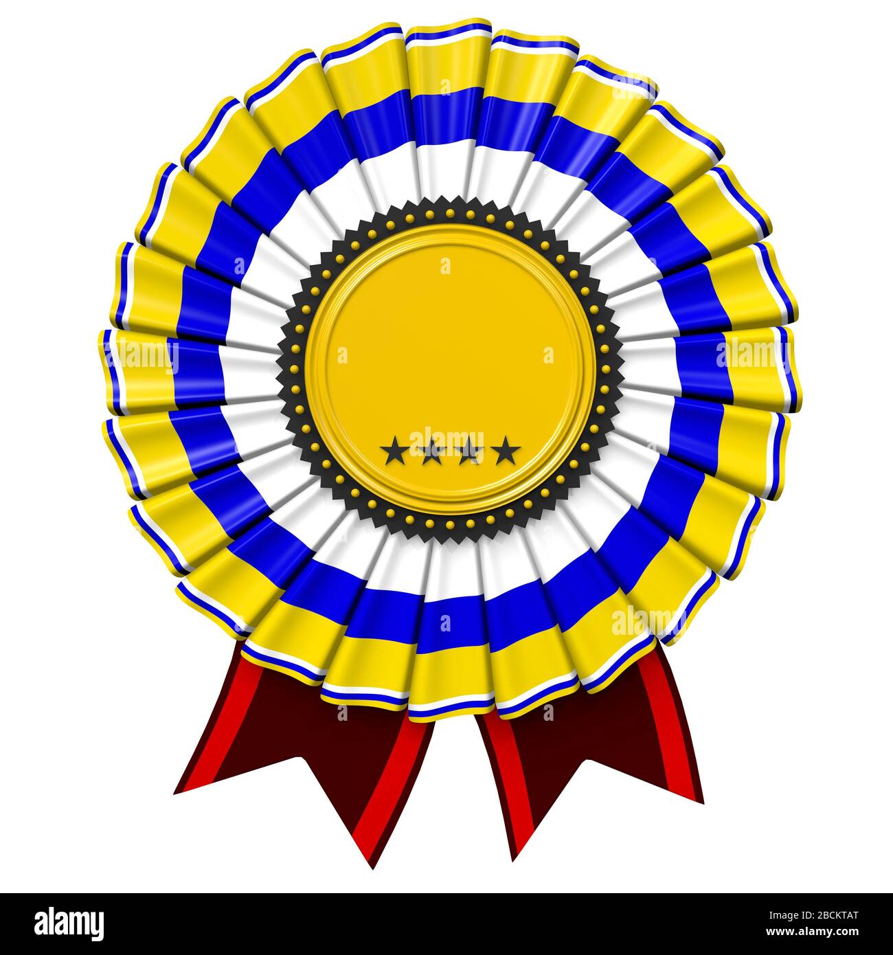 3D badge/ emblem illustration, white background Stock Photo - Alamy