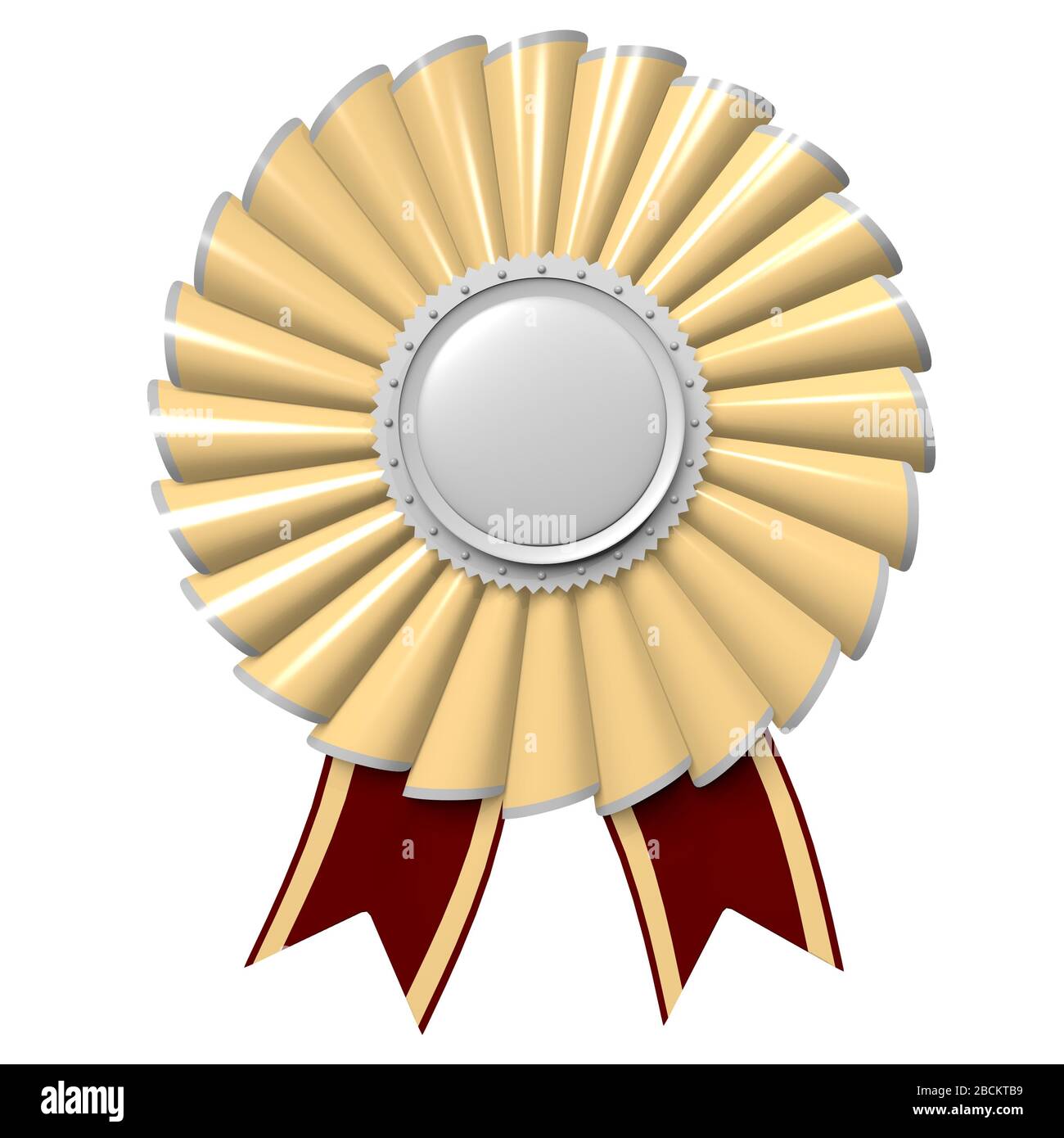 3D badge/ emblem illustration, white background Stock Photo - Alamy