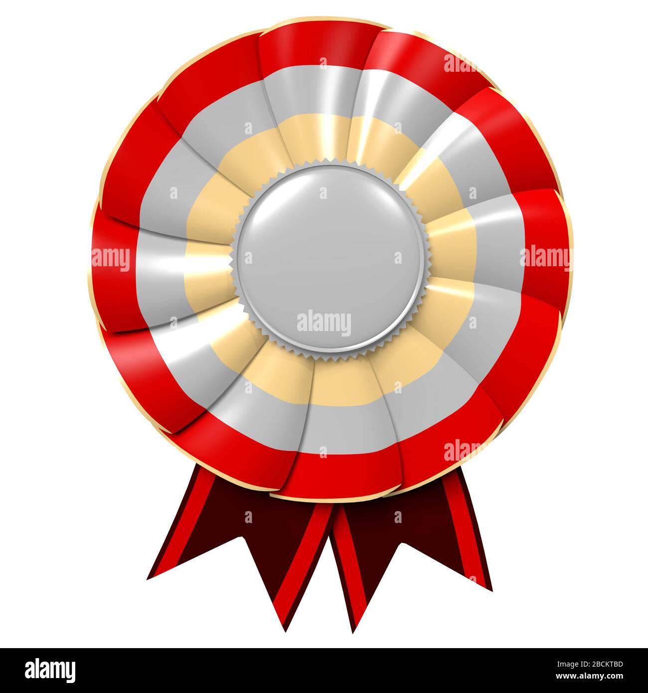 3D badge/ emblem illustration, white background Stock Photo - Alamy