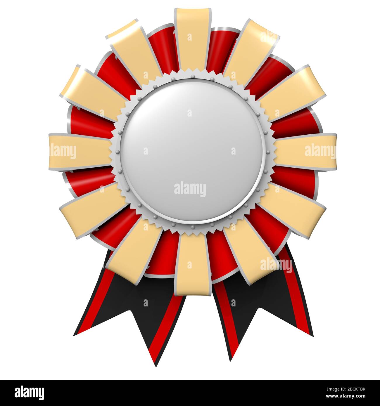 3D badge/ emblem illustration, white background Stock Photo - Alamy