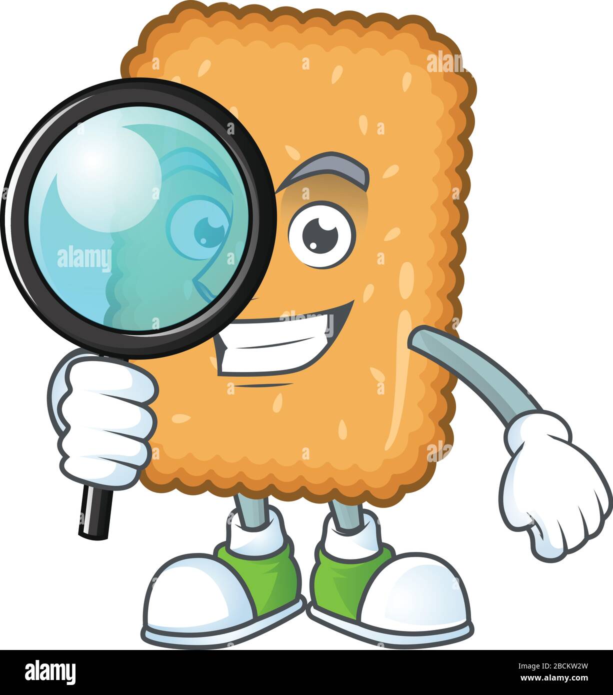 Smart Detective of biscuit cartoon character design concept Stock ...