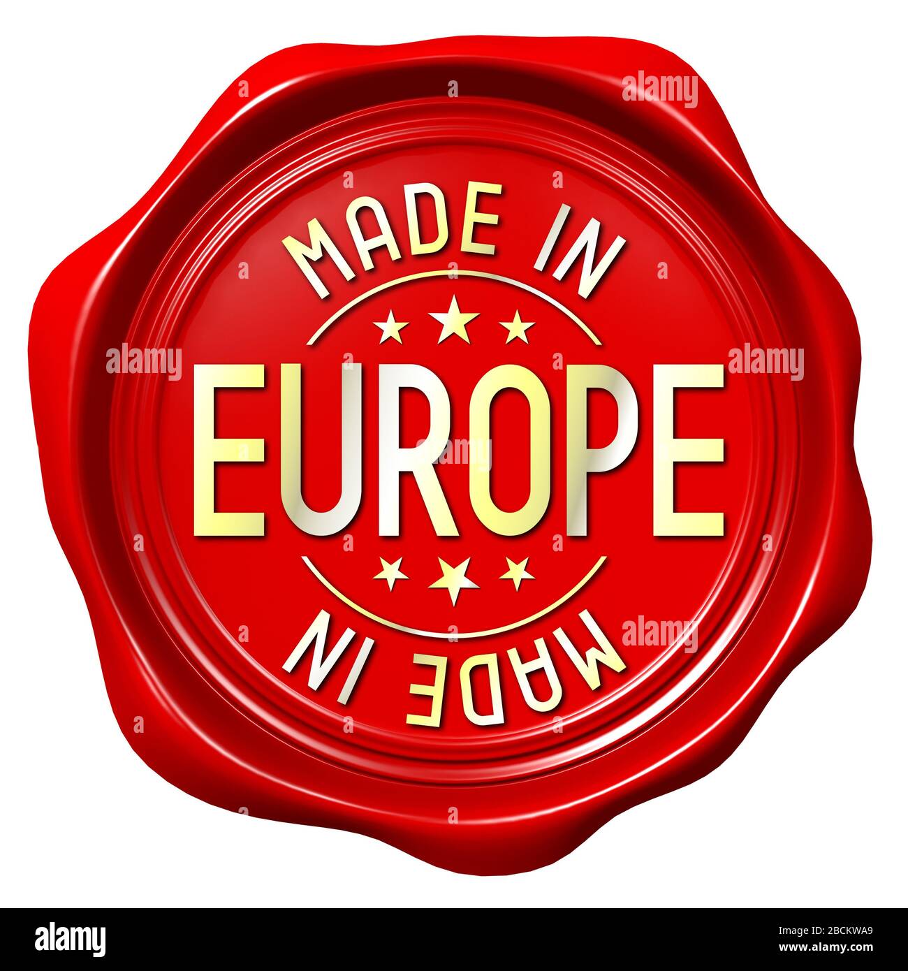 Made in europe round seal hi-res stock photography and images - Alamy