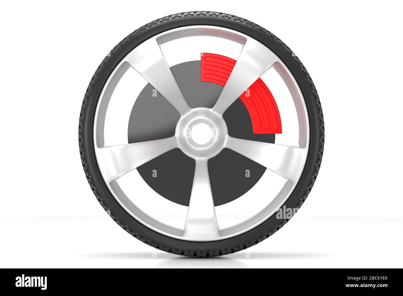 3D car wheel - isolated on white background Stock Photo - Alamy