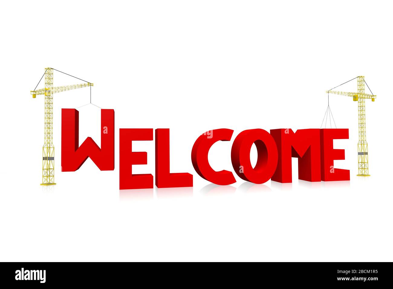 Crane concept - welcome Stock Photo - Alamy