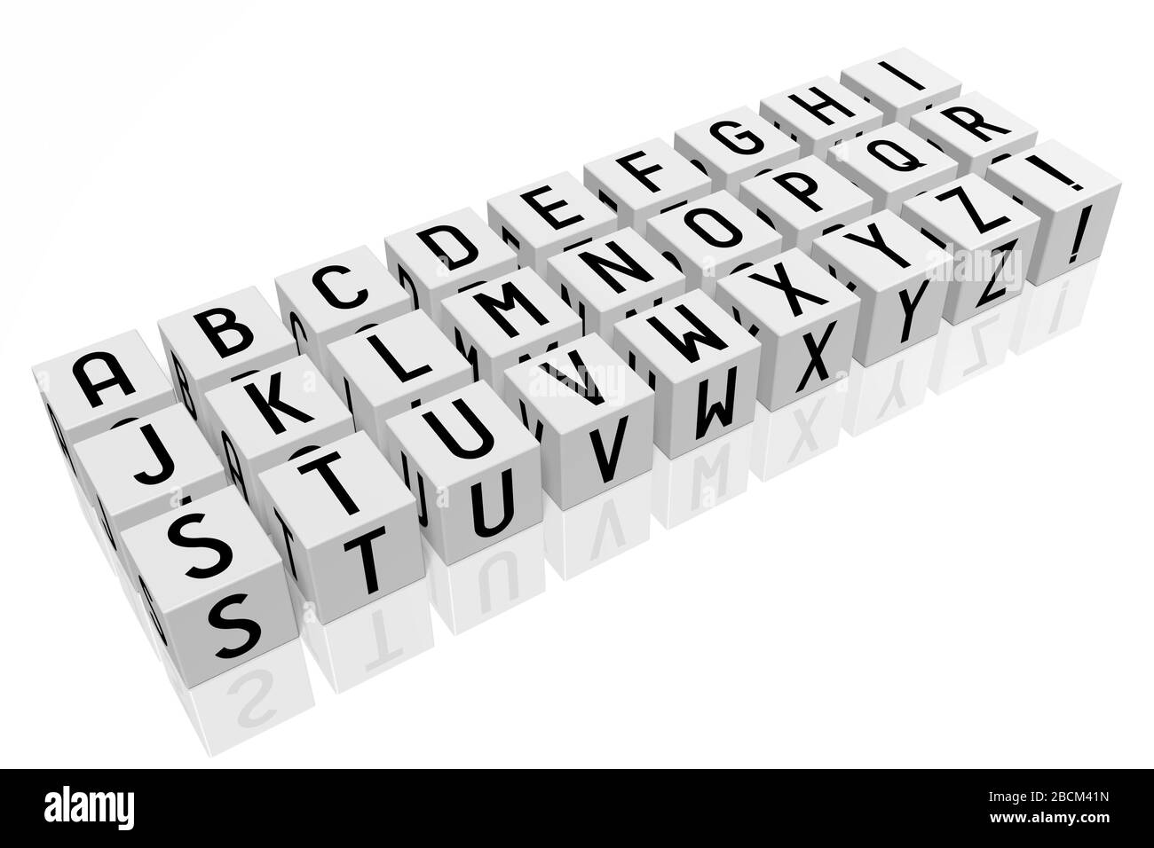 3D cubes concept - alphabet Stock Photo - Alamy