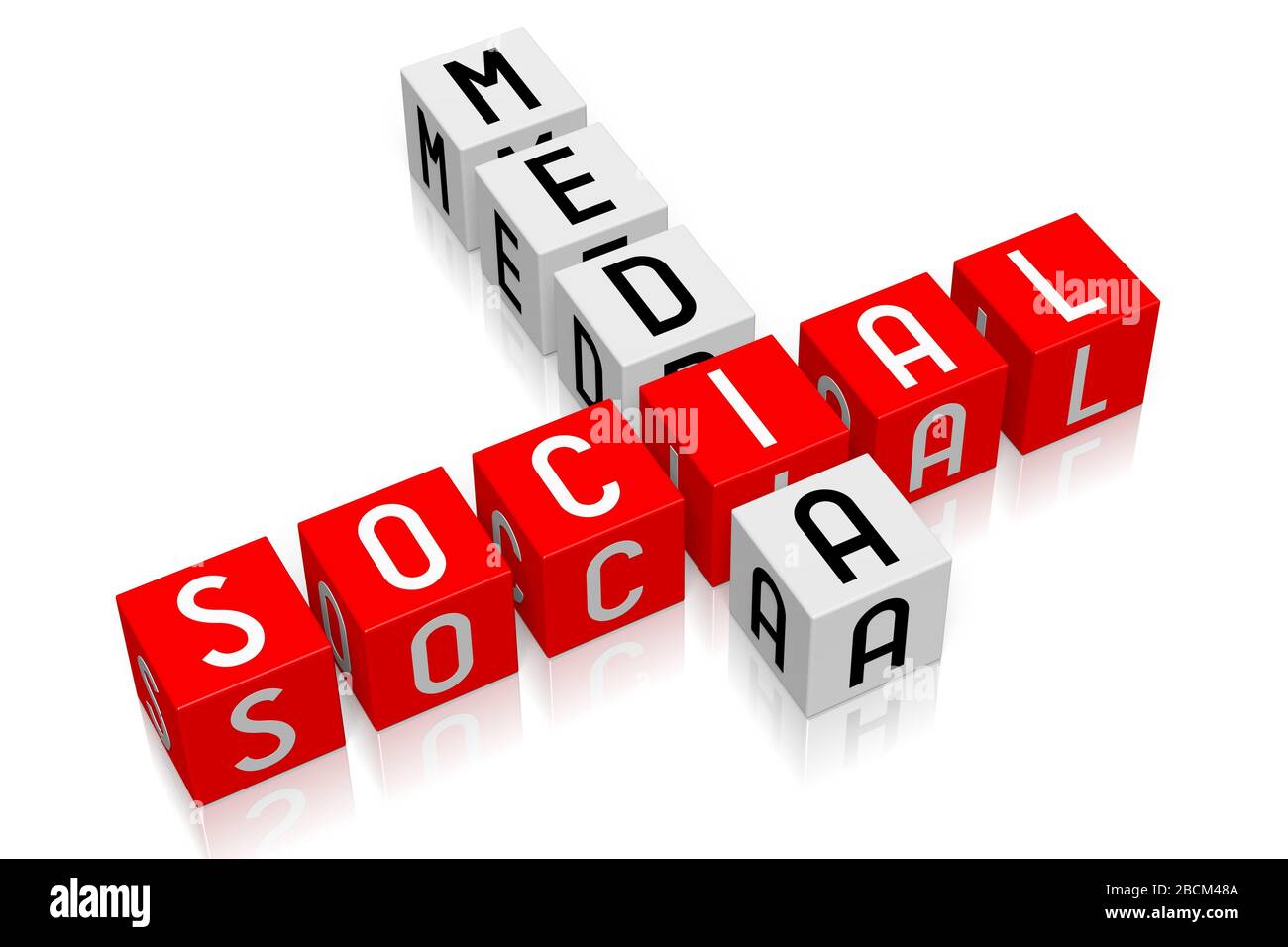 3D cubes concept - social media Stock Photo - Alamy