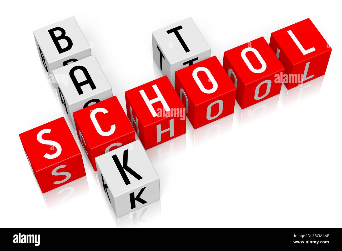 3D cubes concept - back to school Stock Photo - Alamy