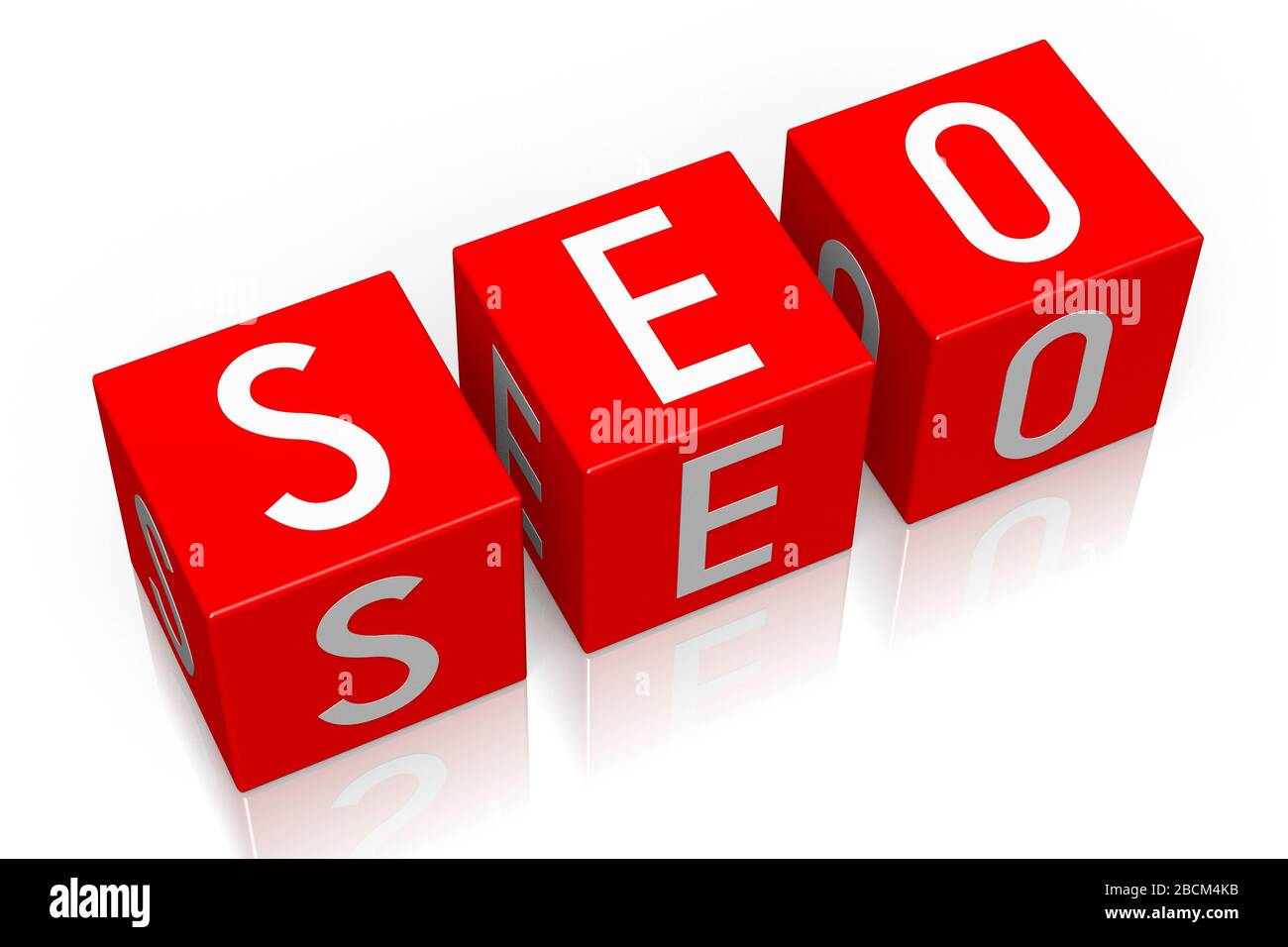 SEO - 3D cube word Stock Photo - Alamy