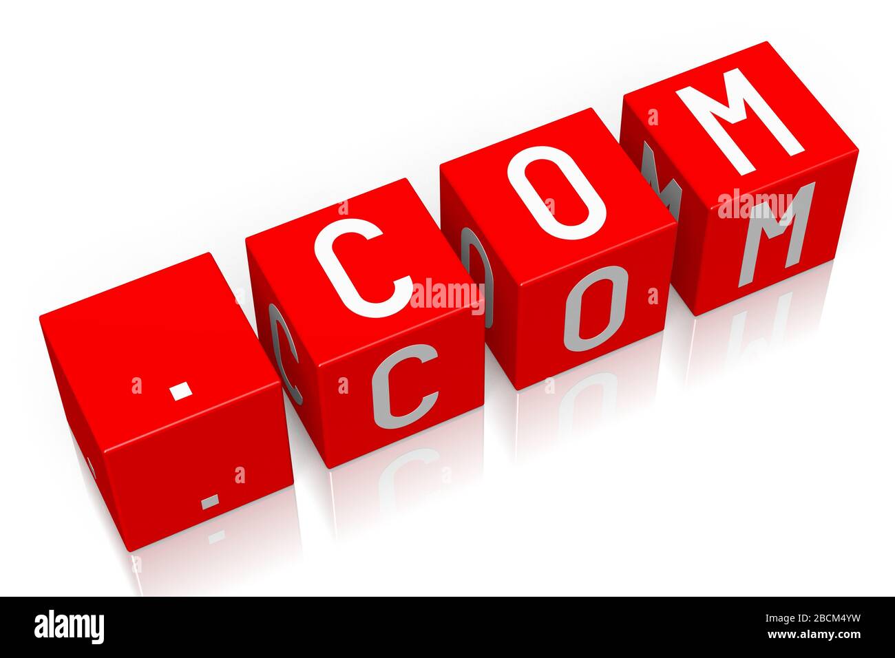 .Com - 3D cube word Stock Photo - Alamy