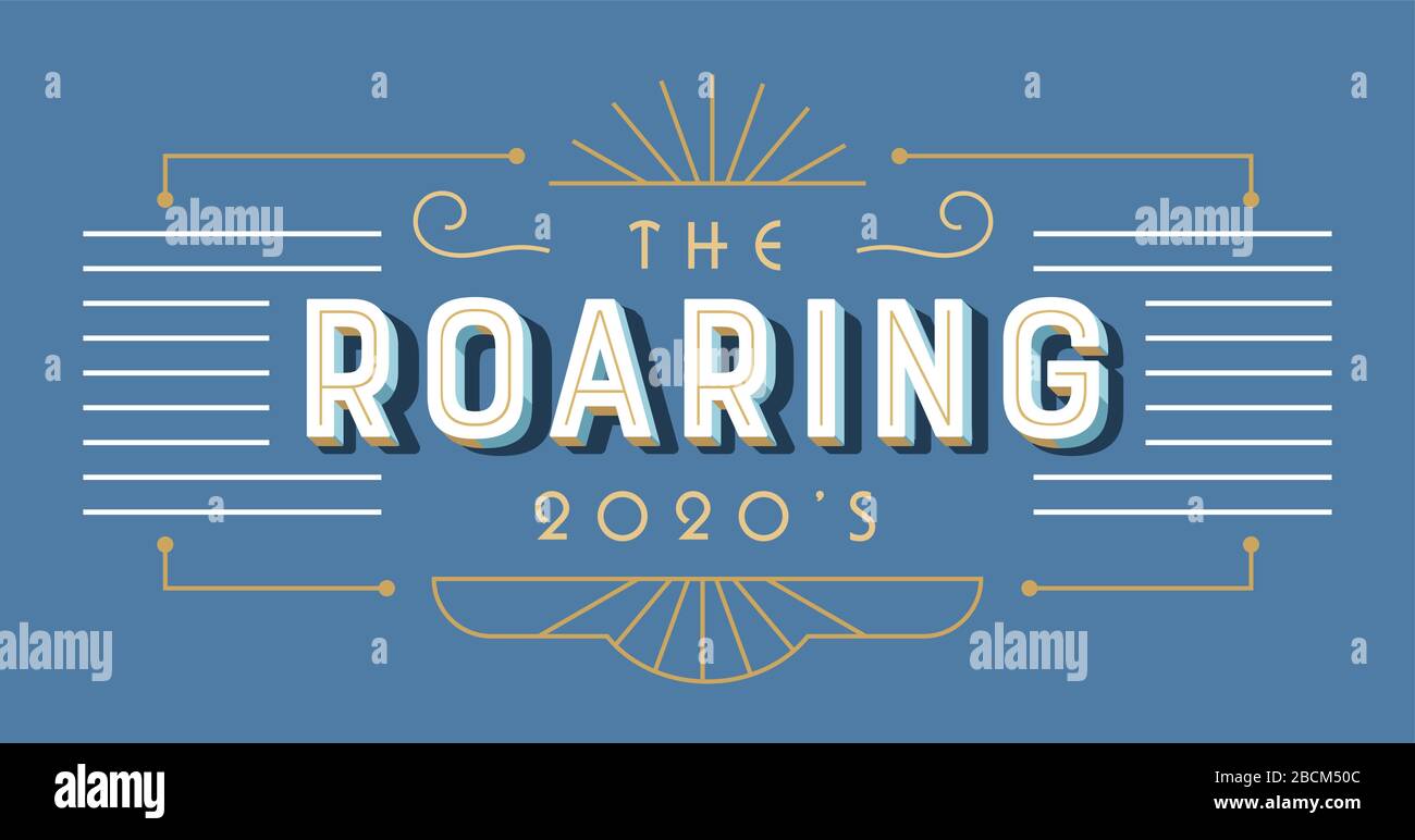 Roaring 20s Logo Roaring 20's 1920s Art Deco Jazz Birthday Party