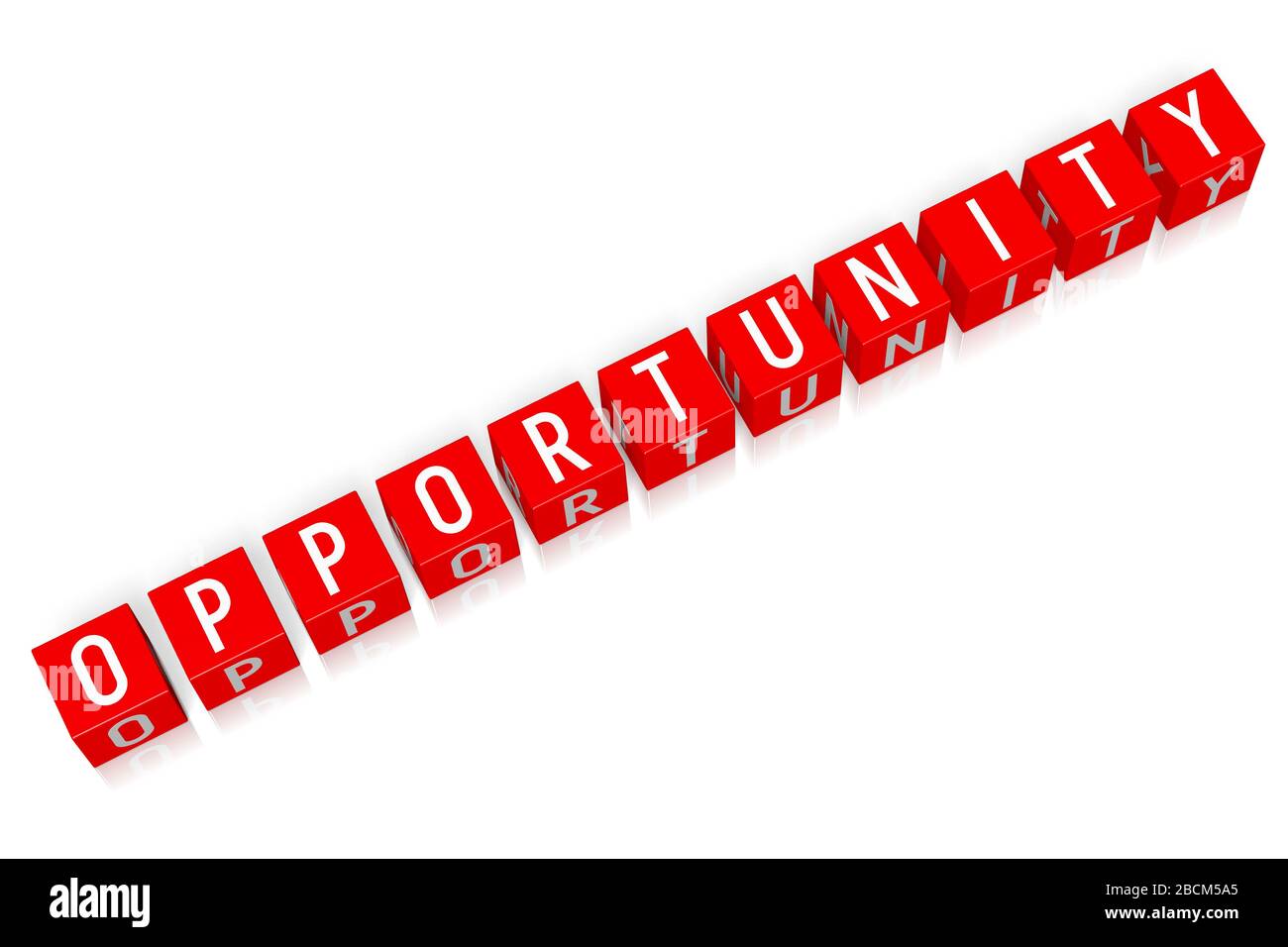 Opportunity - 3D cube word Stock Photo - Alamy