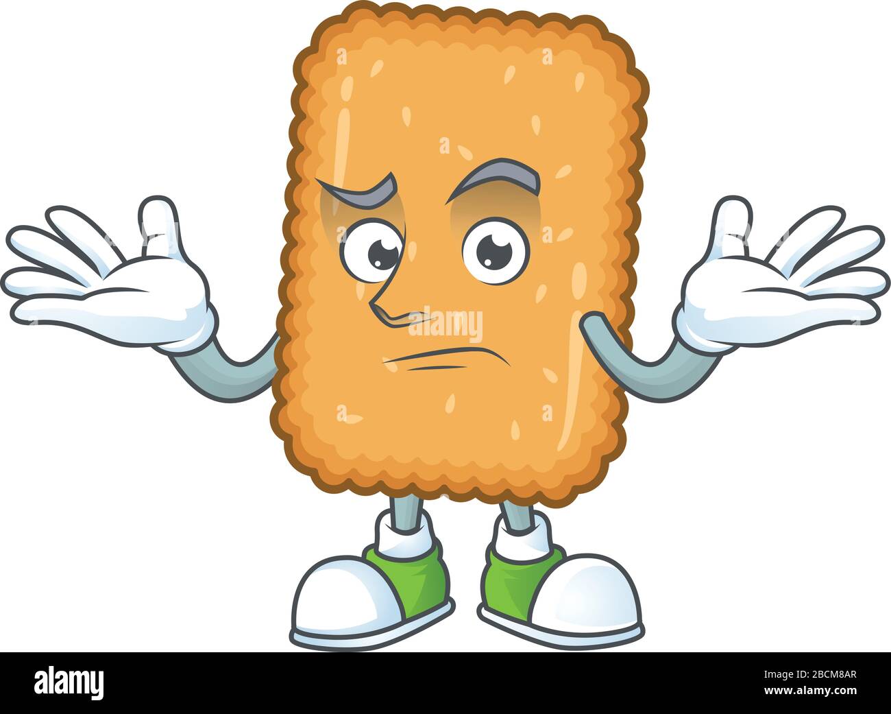 An image of biscuit in grinning mascot cartoon style Stock Vector Image ...
