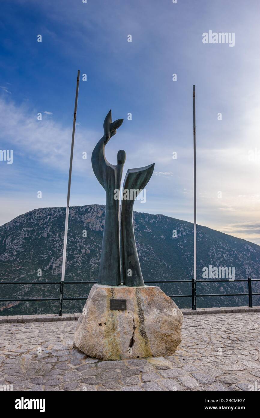 The sculpture of Prometheus a Titan, culture hero, and trickster figure ...