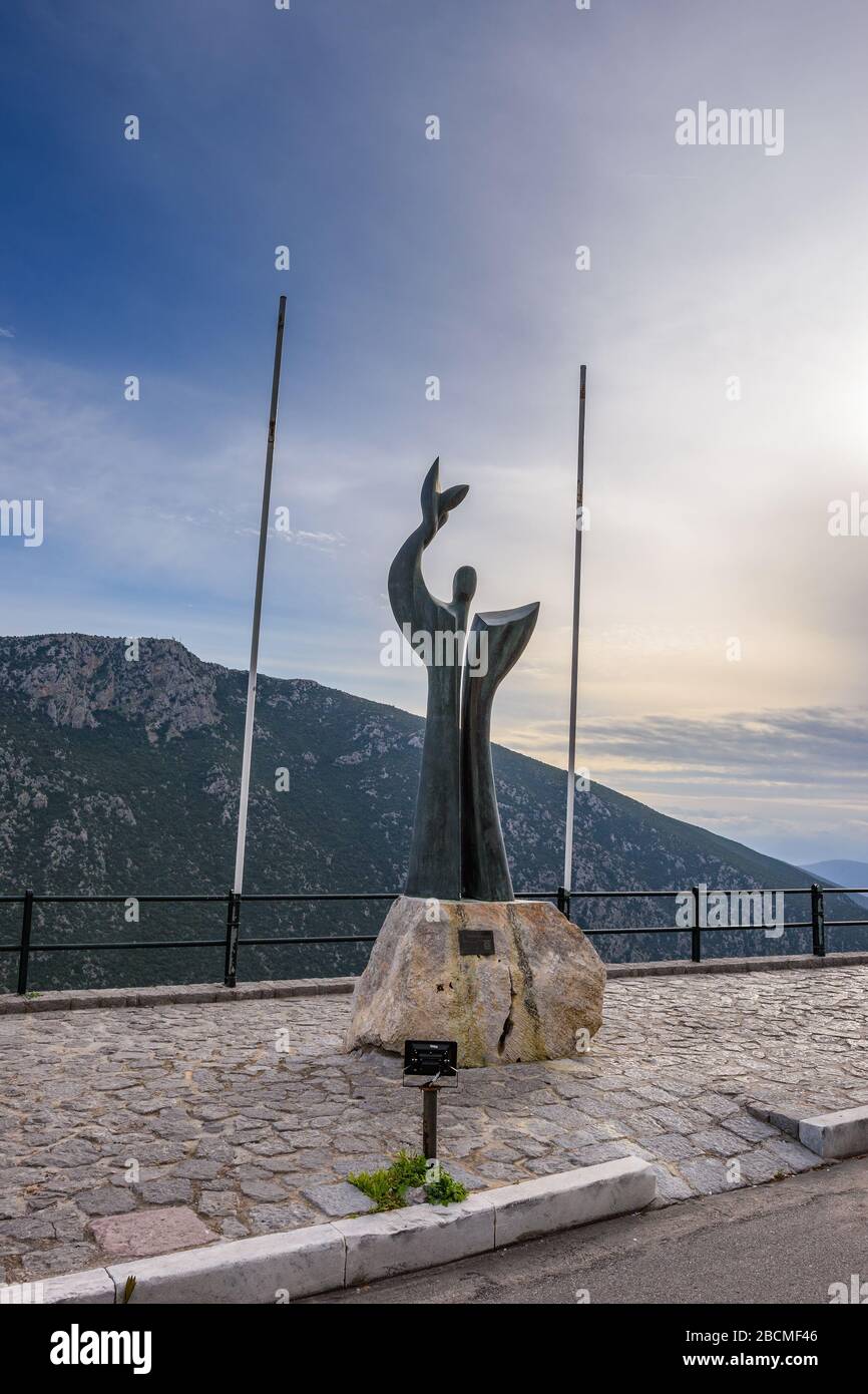 The sculpture of Prometheus a Titan, culture hero, and trickster figure ...