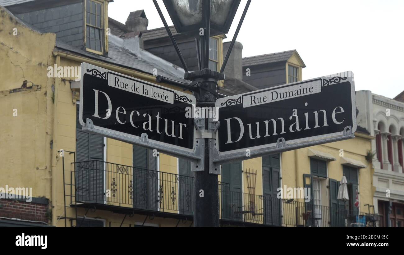 Street signs Decatur street and Dumaine street in New Orleans - travel ...