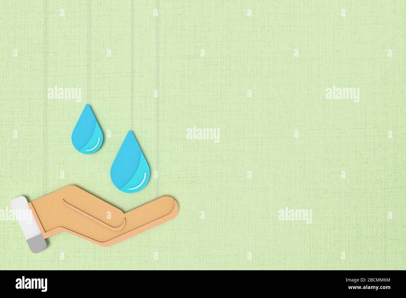 Paper craft wash hands prevention cleaning water Paper craft wash hands ...