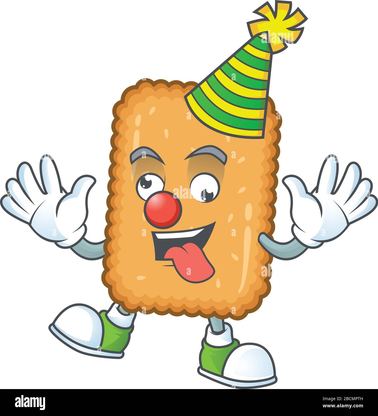 Amusing Clown biscuit cartoon character mascot style Stock Vector Image ...