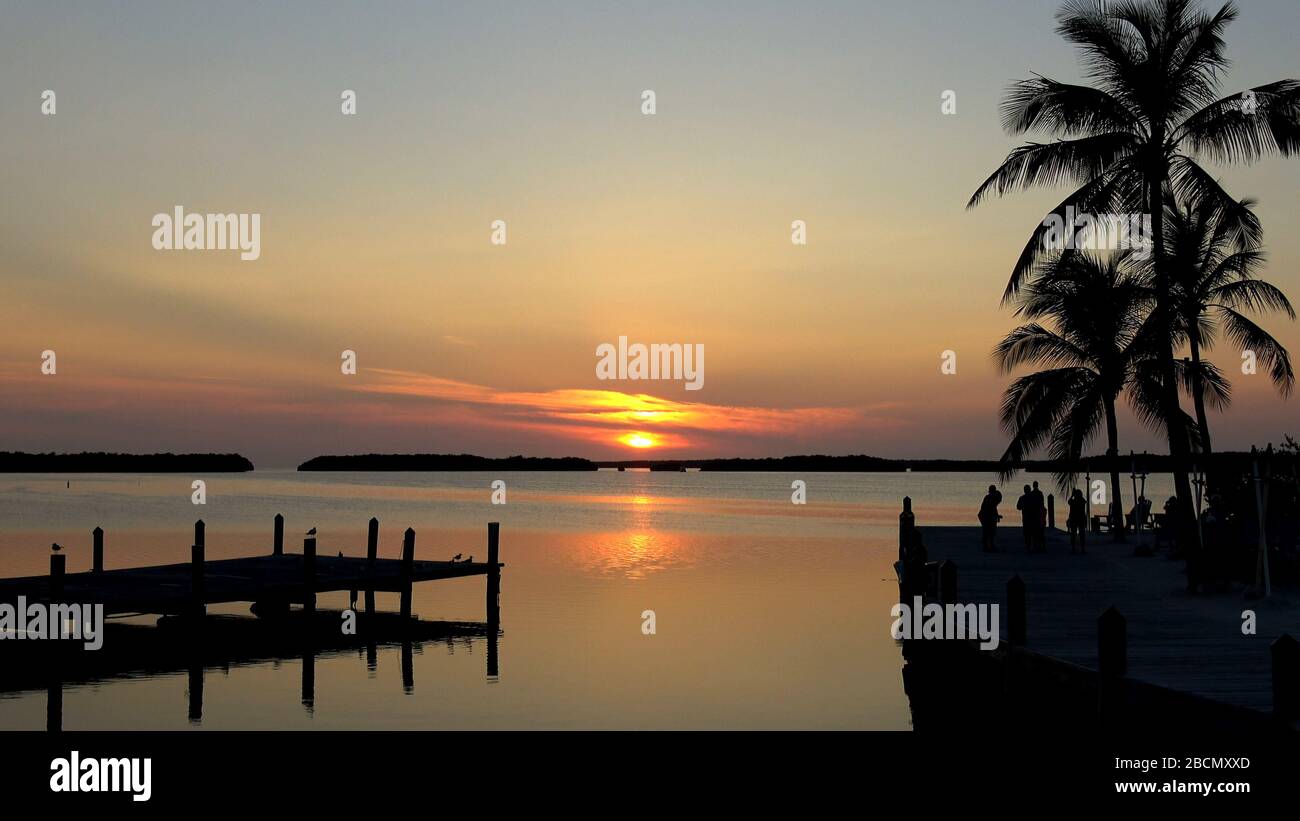The beautiful Florida Keys at sunset - travel photography Stock Photo ...