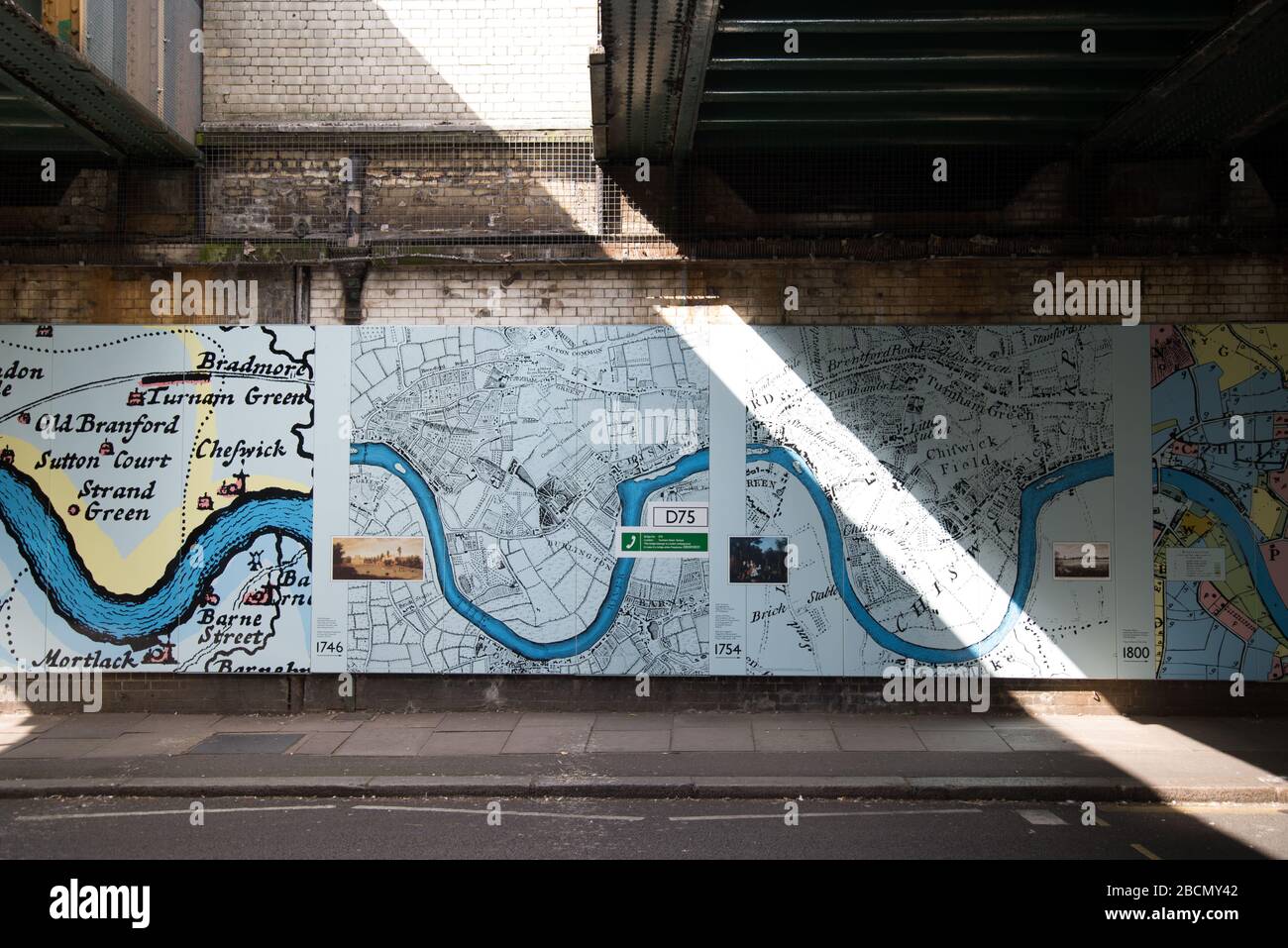 Historic Maps Outside Turnham Green Underground Station, Chiswick ...