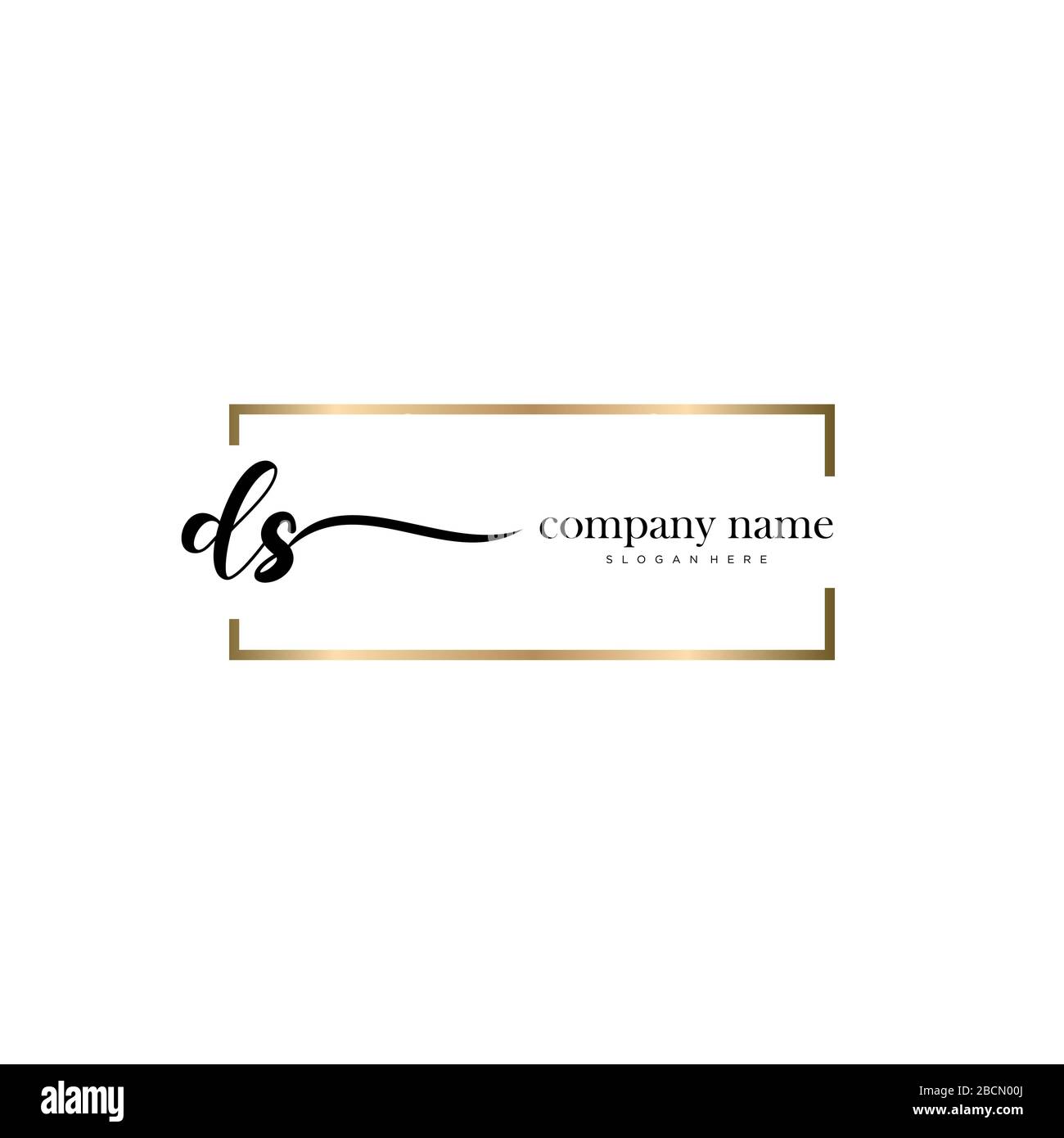 DS Initial Letter handwriting logo hand drawn template vector, logo for ...