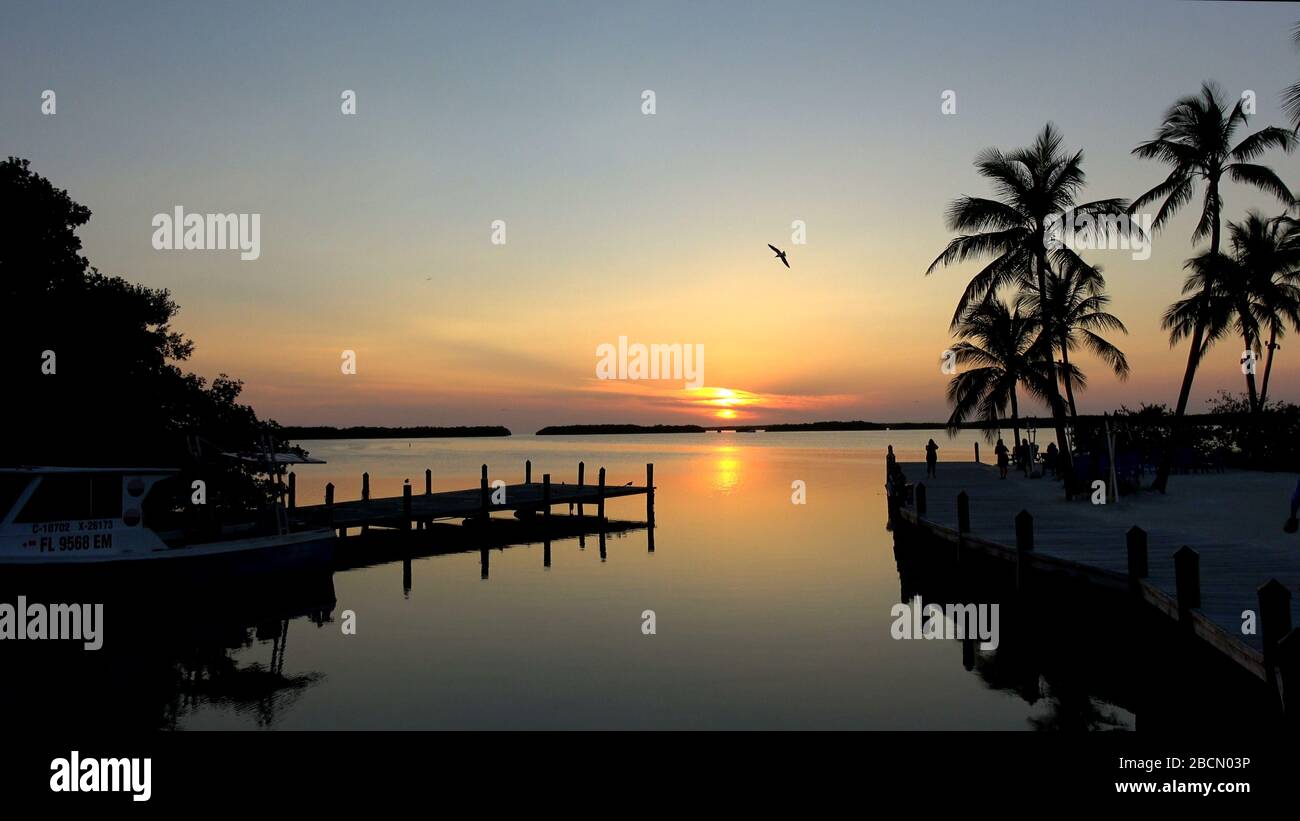 The beautiful Florida Keys at sunset - travel photography Stock Photo ...