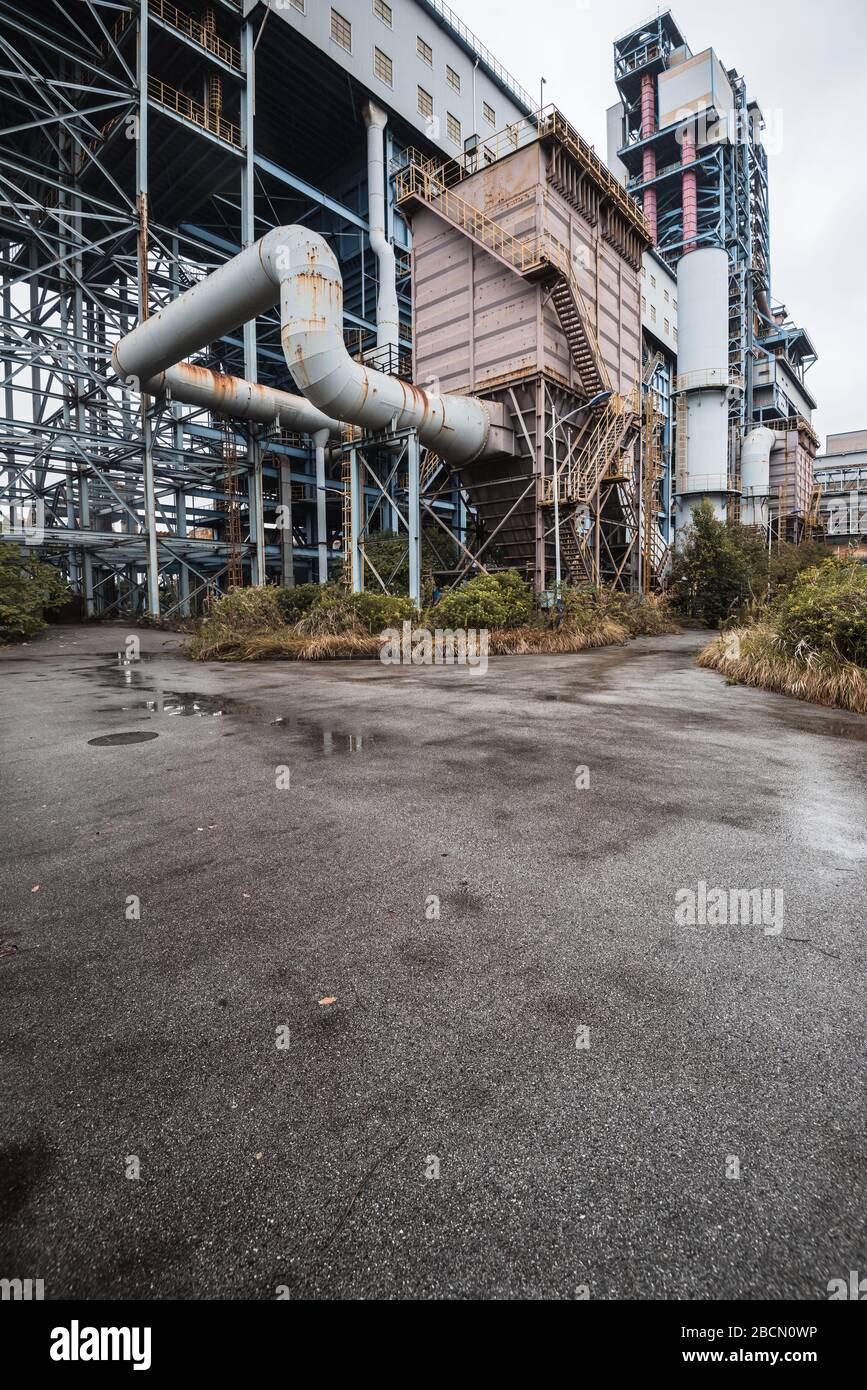 Industrial buildings in abandoned factory Stock Photo - Alamy