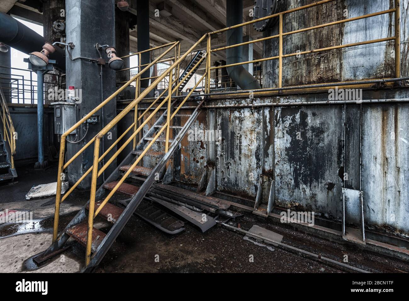 Industrial buildings in abandoned factory Stock Photo - Alamy