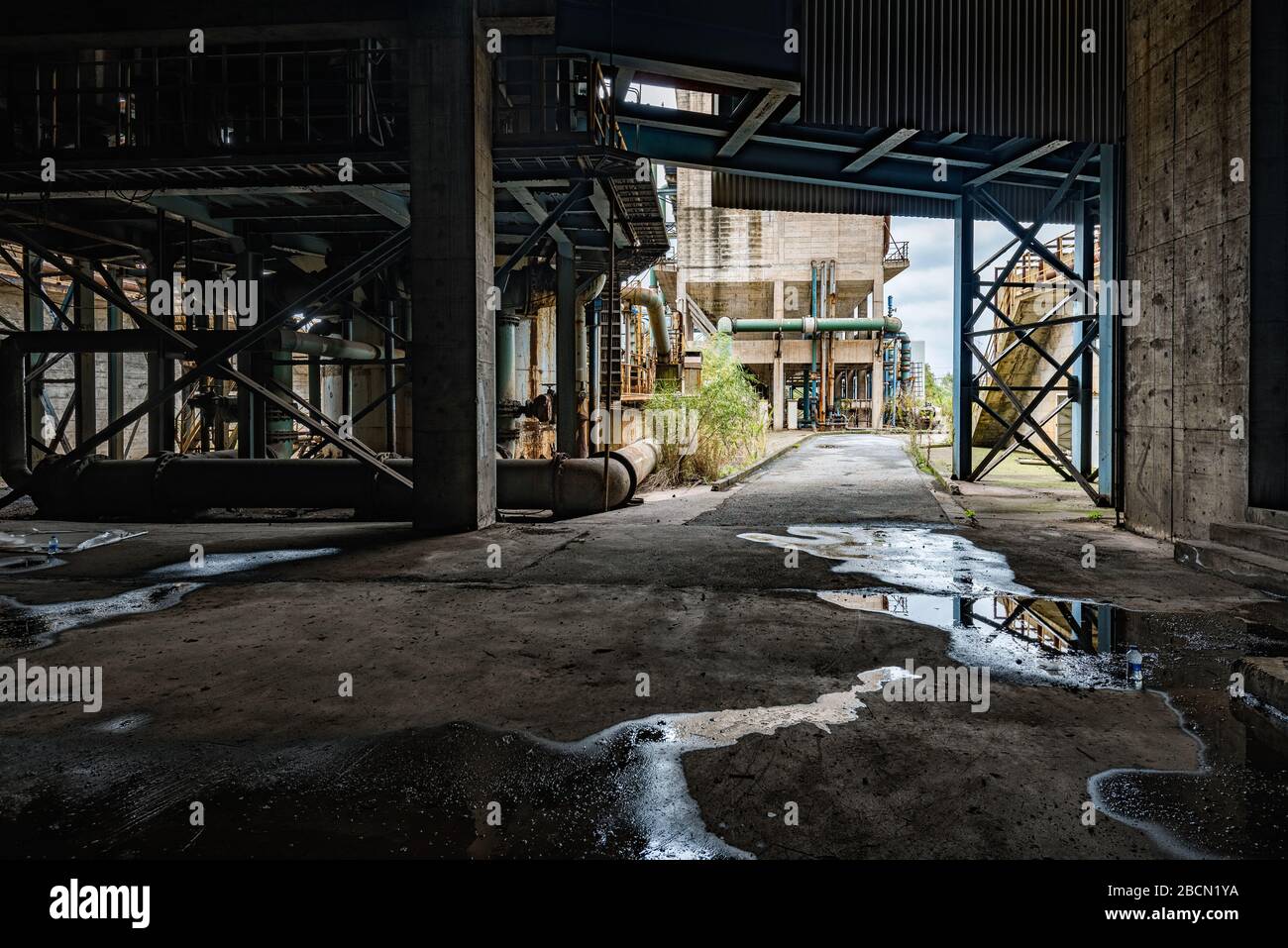 Industrial buildings in abandoned factory Stock Photo - Alamy