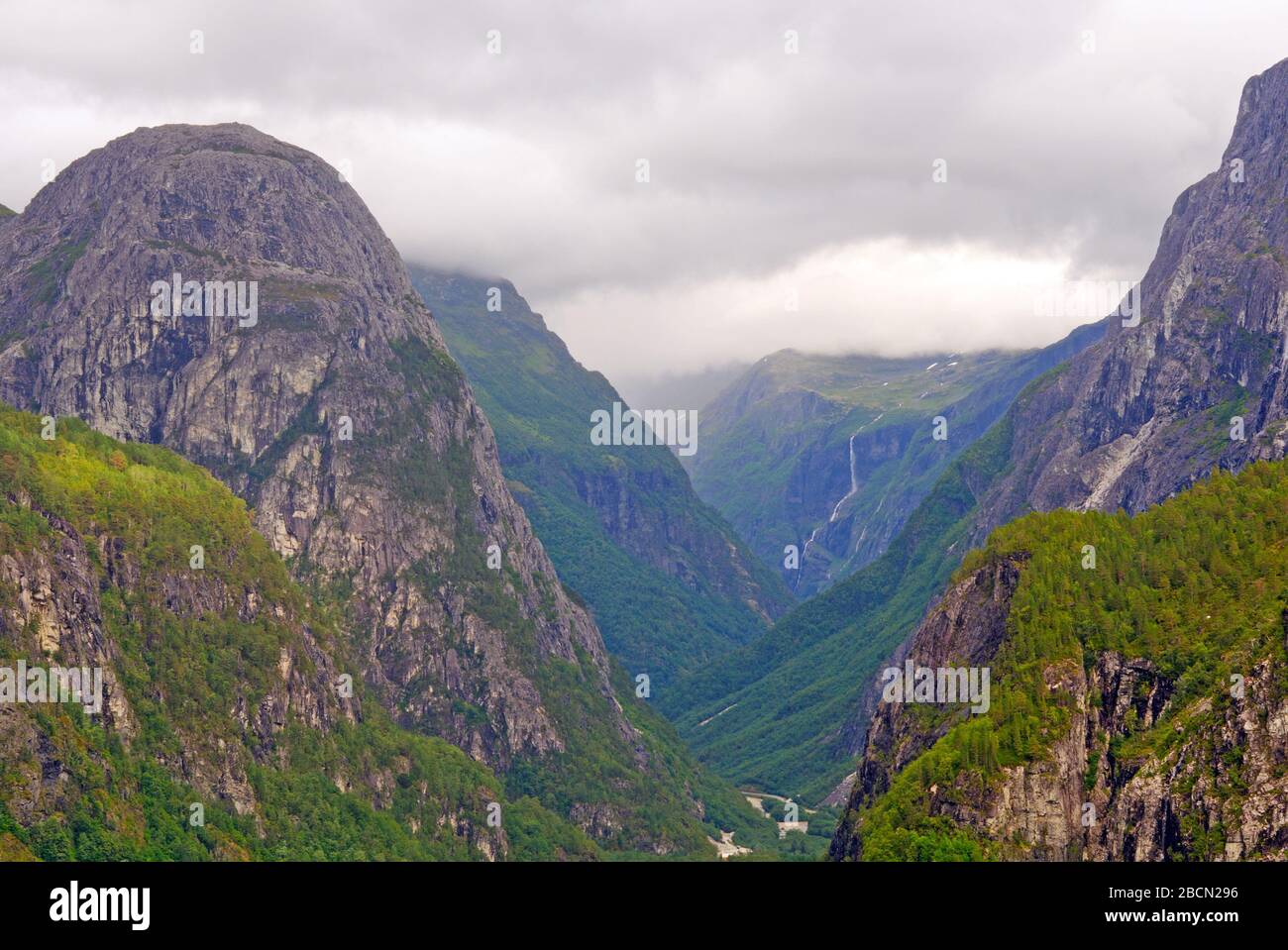 The peaks of the Nærøy Valley in Norway Stock Photo - Alamy