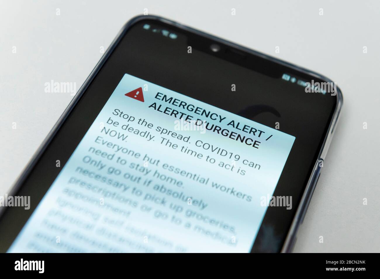 Canada emergency phone alert hi-res stock photography and images - Alamy